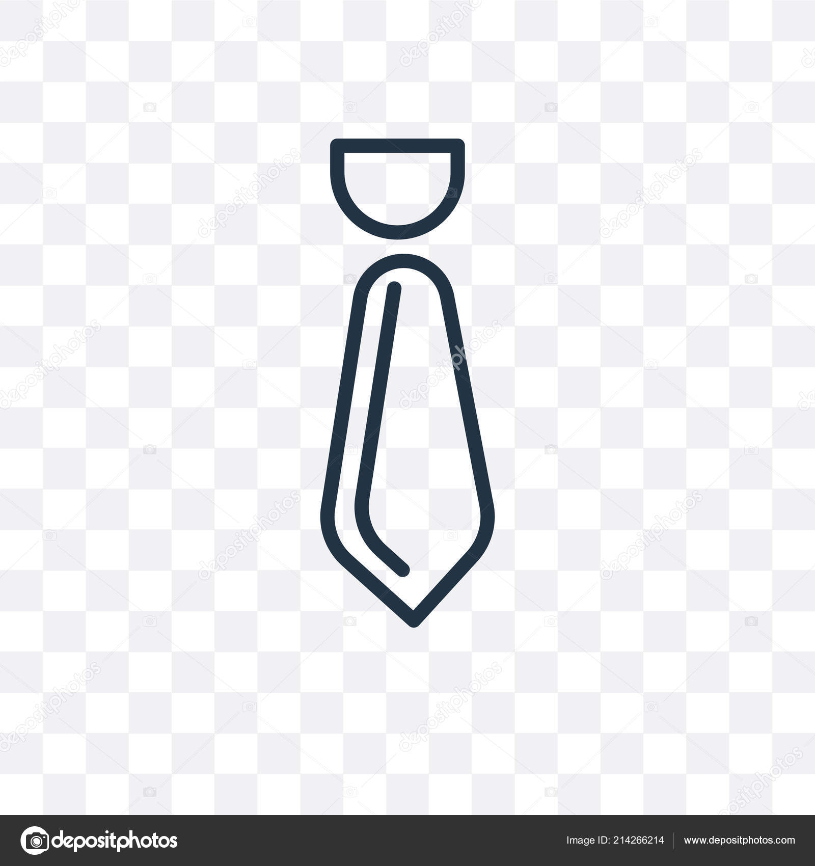 Image vectorielle Icône vectorielle cravate isolée sur fond transparent ...