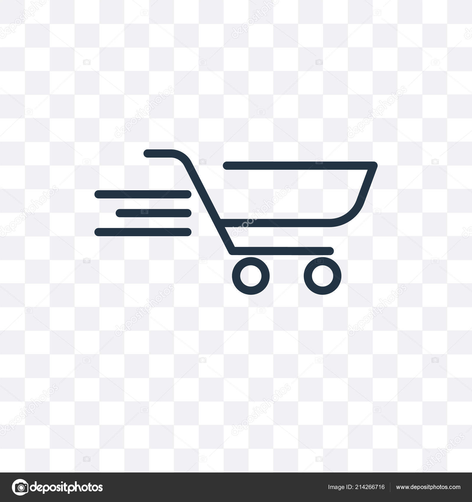 Cart vector icon isolated on transparent background, Cart logo d Stock ...
