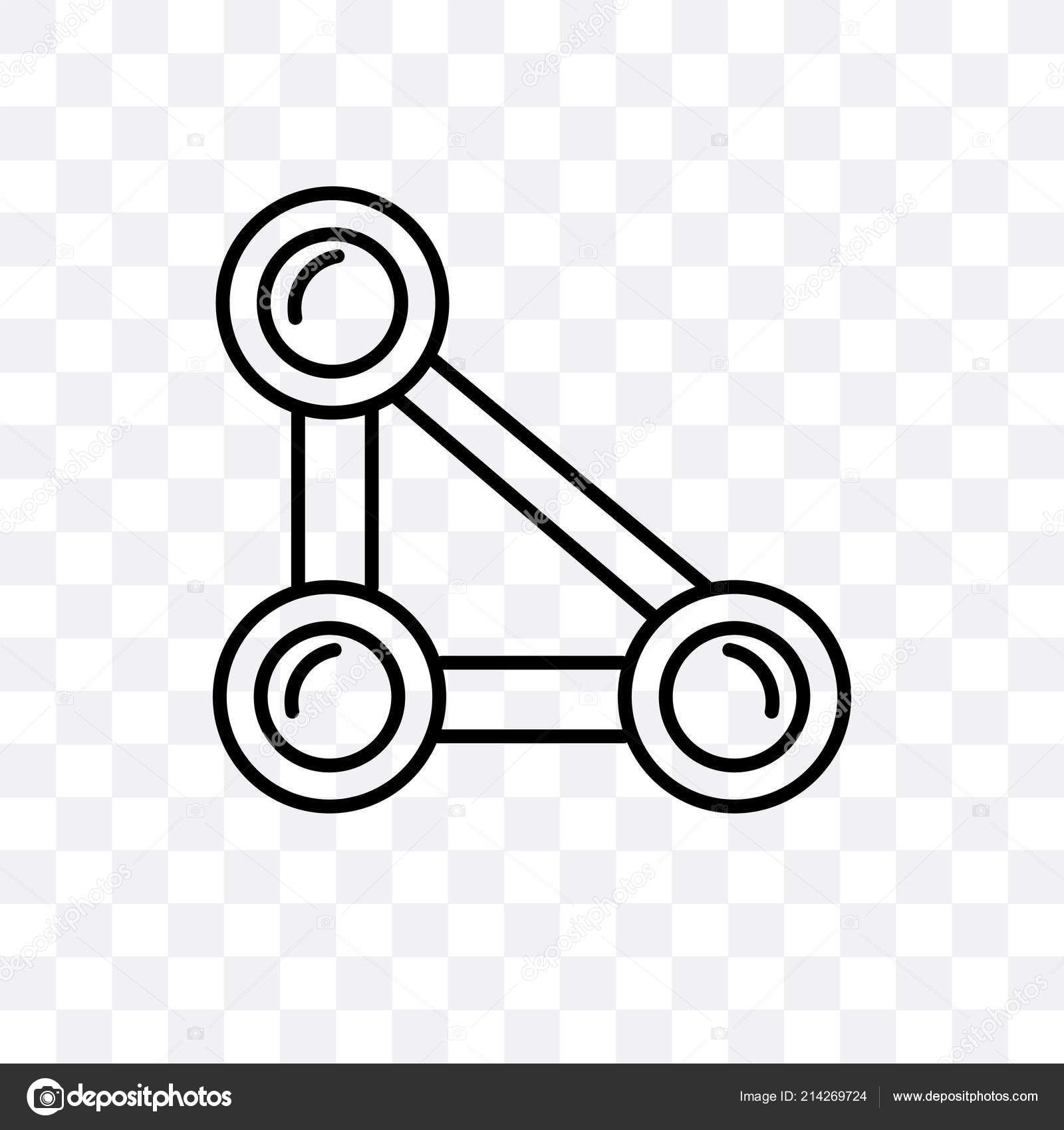 Molecules vector icon isolated on transparent background, Molecu Stock ...