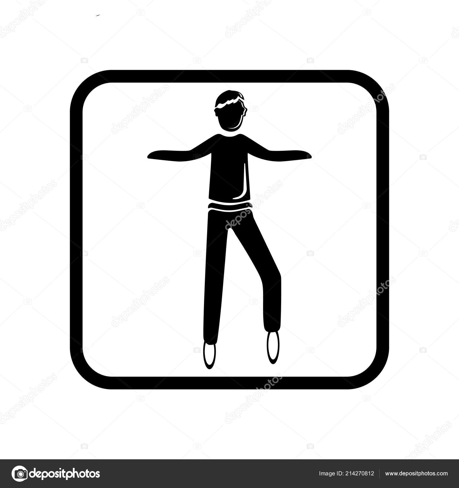Stilt walker icon vector isolated on white background, Stilt wal Stock ...