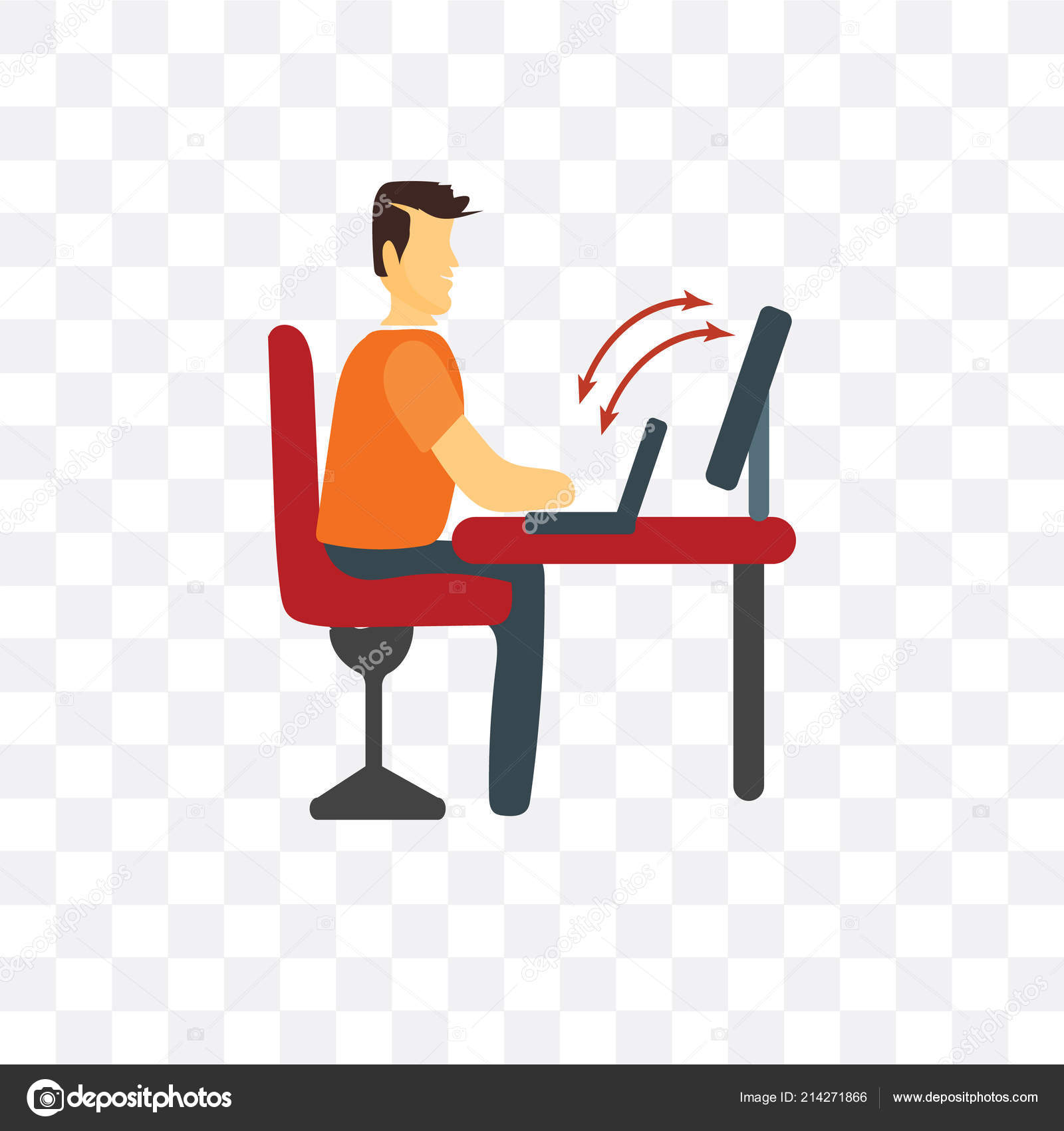 Computer vector icon isolated on transparent background, Compute Stock ...