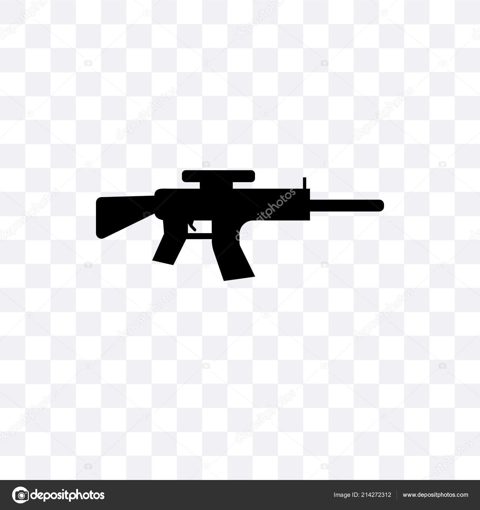 Rifle vector icon isolated on transparent background, Rifle logo Stock ...
