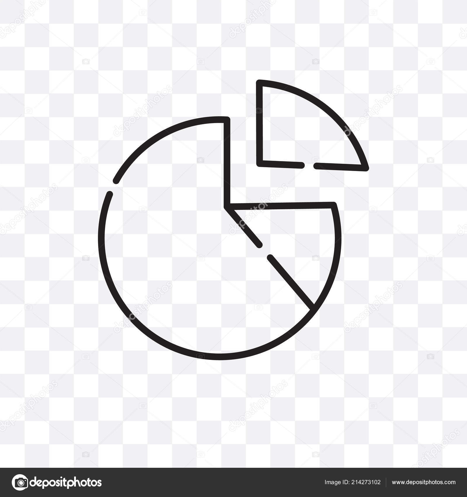 Pie chart vector icon isolated on transparent background, Pie ch Stock ...