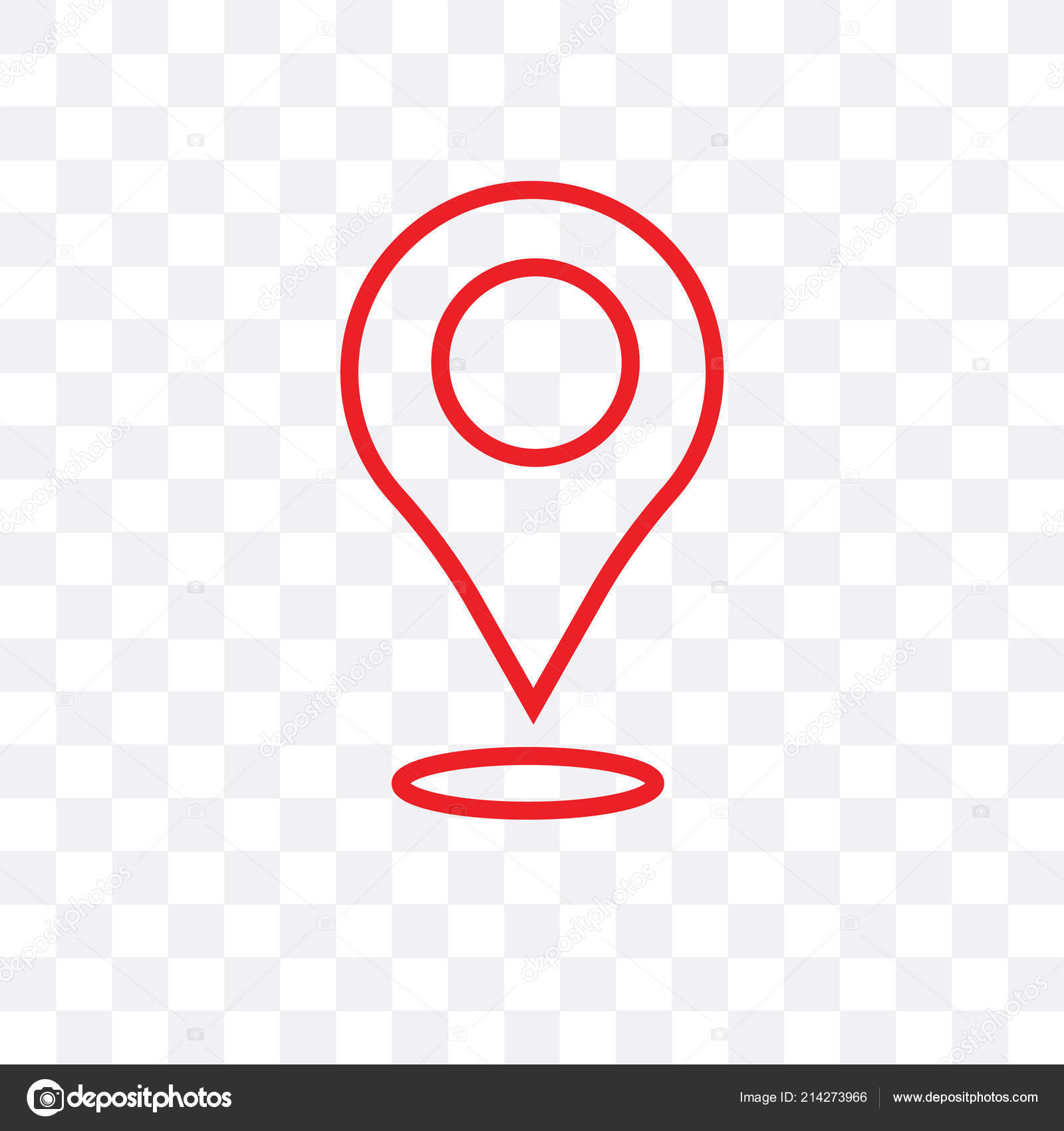 Pin vector icon isolated on transparent background, Pin logo des Stock ...