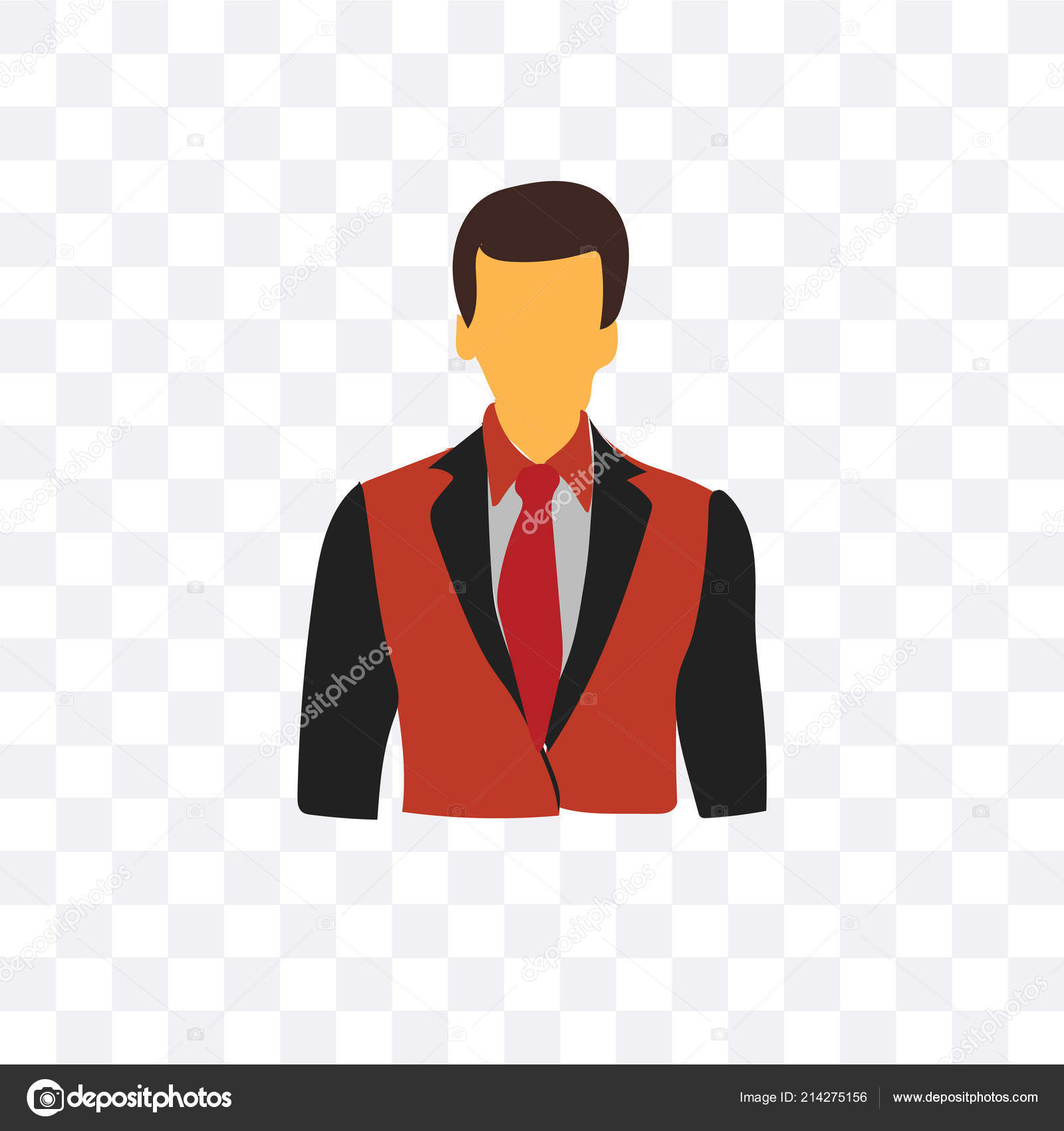 Hombre de negocios icono vectorial aislado sobre fondo transparente ...