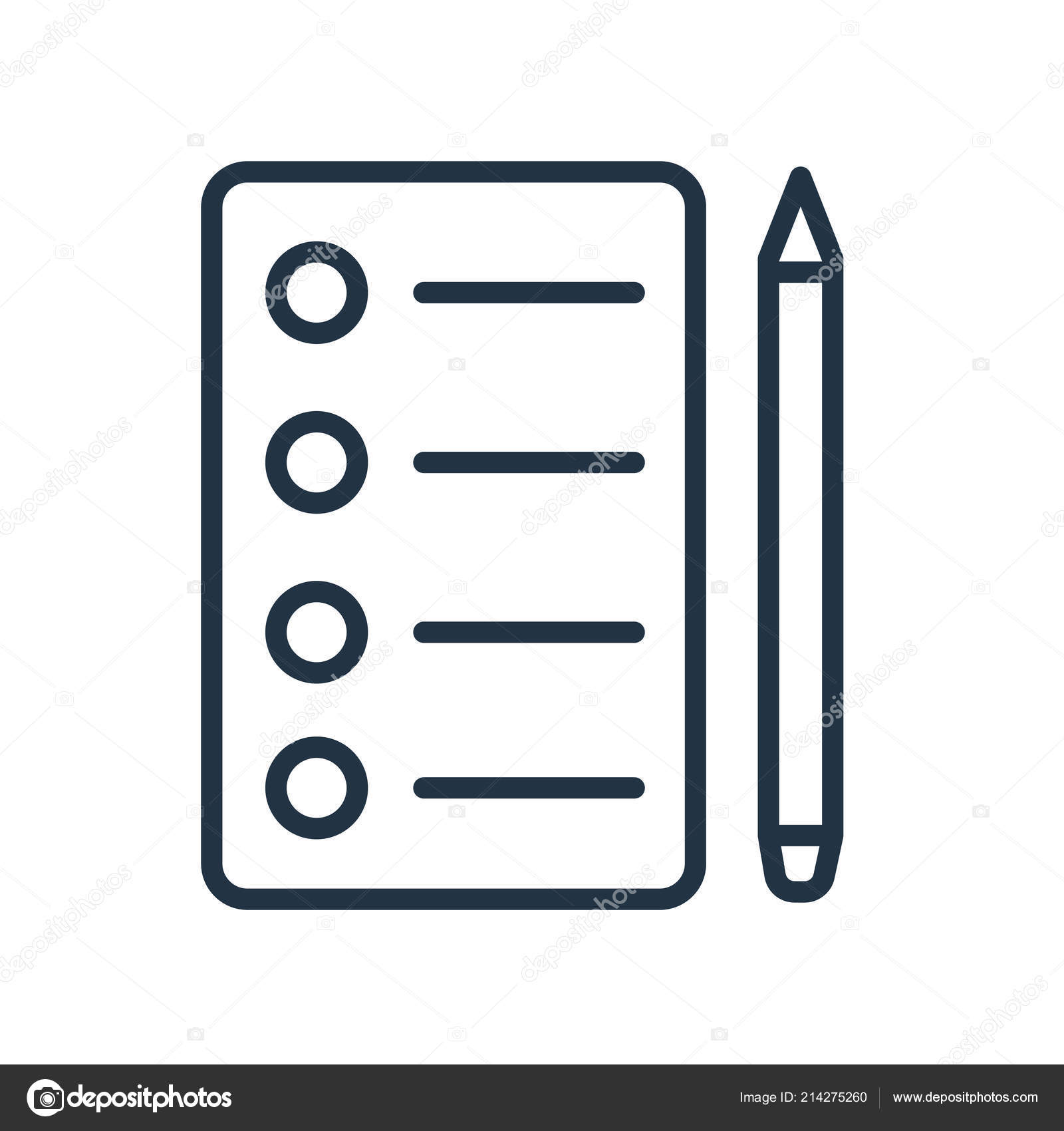 Checklist vector icono aislado sobre fondo blanco, Checklist si Vector ...