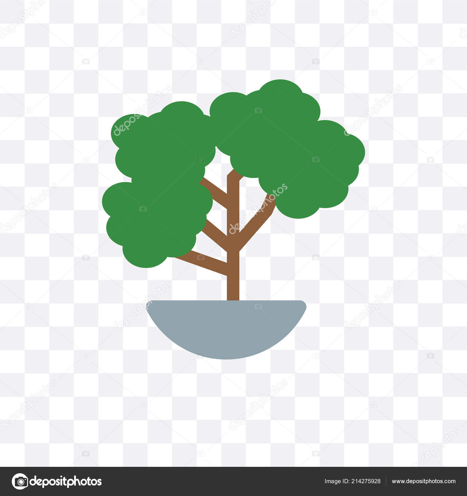 Bonsai vector icon isolated on transparent background, Bonsai lo Stock ...