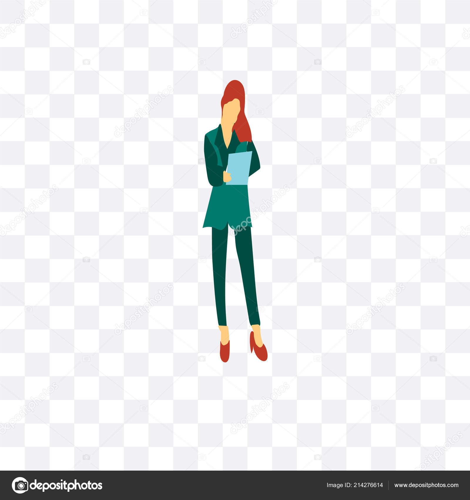 Woman vector icon isolated on transparent background, Woman logo Stock ...