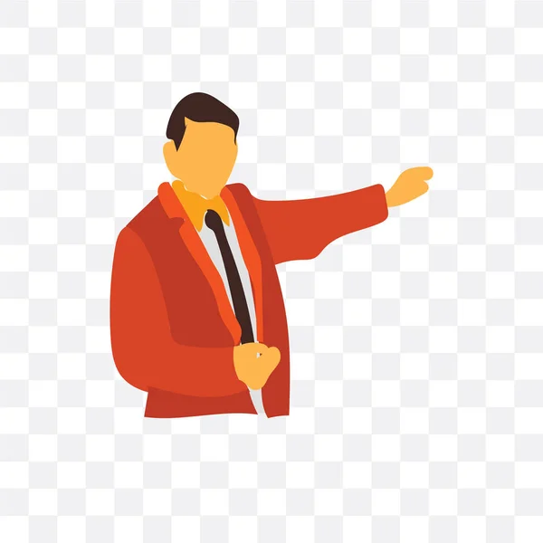 Hombre de negocios icono vectorial aislado sobre fondo transparente ...