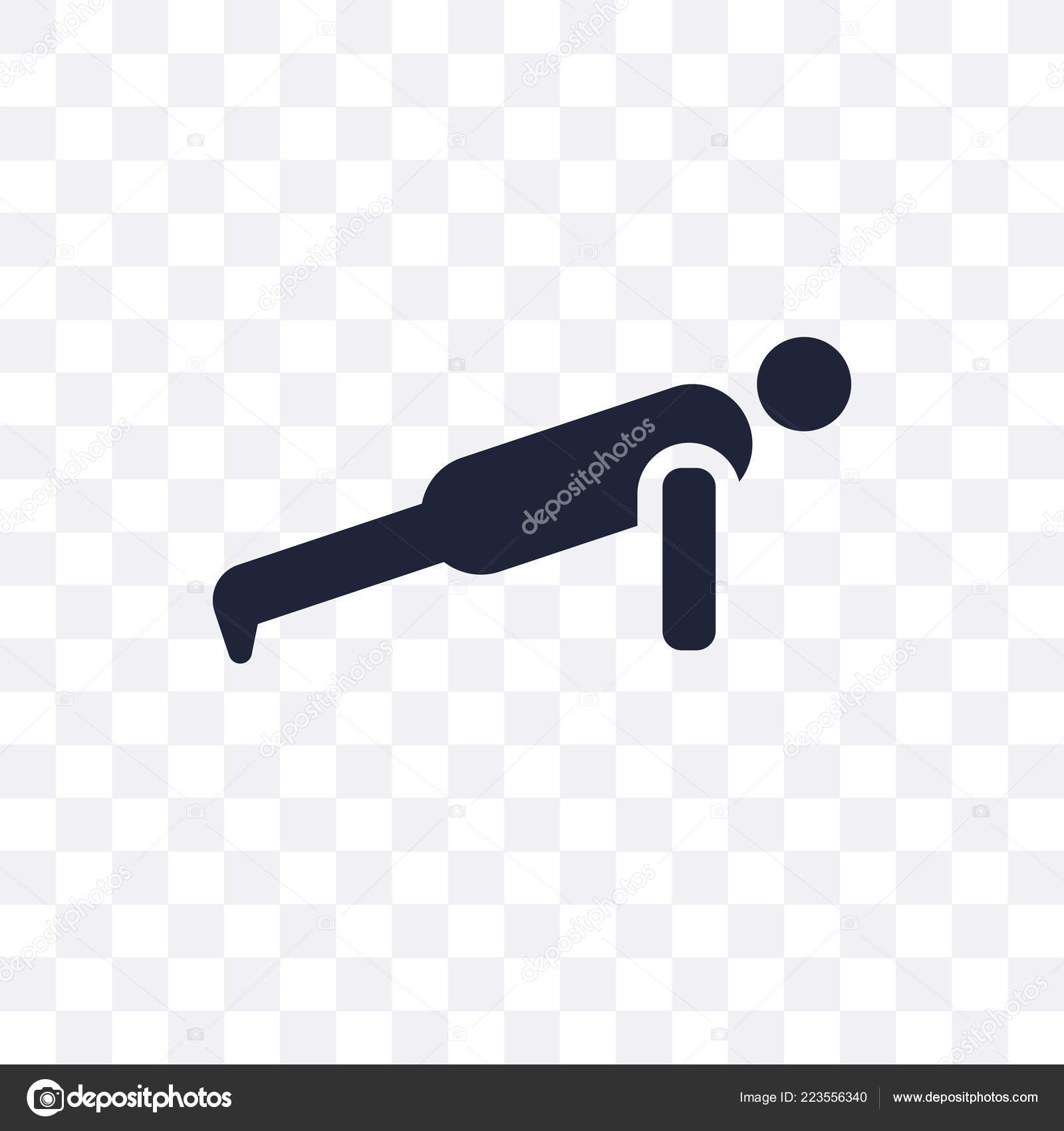 Push Transparent Icon Push Symbol Design Gym Fitness Collection Simple ...