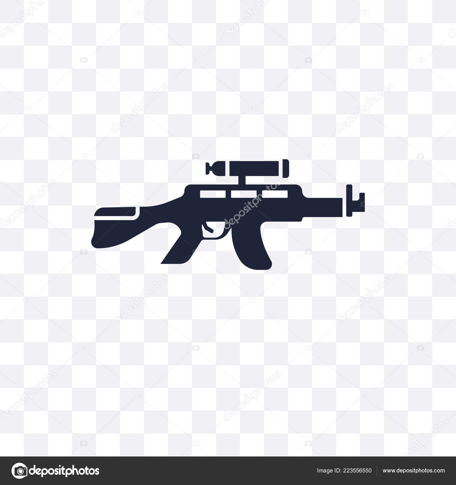 Rifle Transparent Icon Rifle Symbol Design Army Collection Stock Vector ...