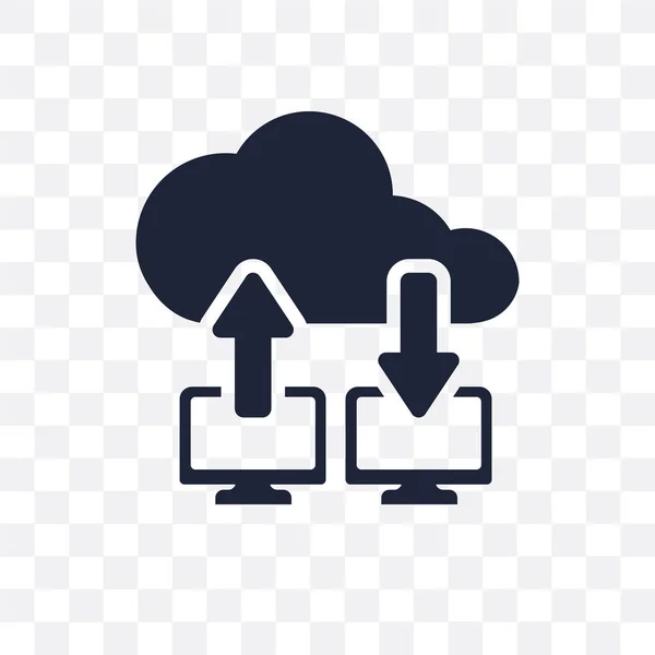 Cloud Computing Vector Linear Icon Isolated Transparent Background Cloud Computing Stock Vector ...
