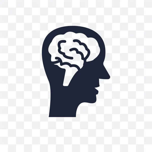 Male Head Side View Brains Vector Linear Icon Isolated Transparent ...