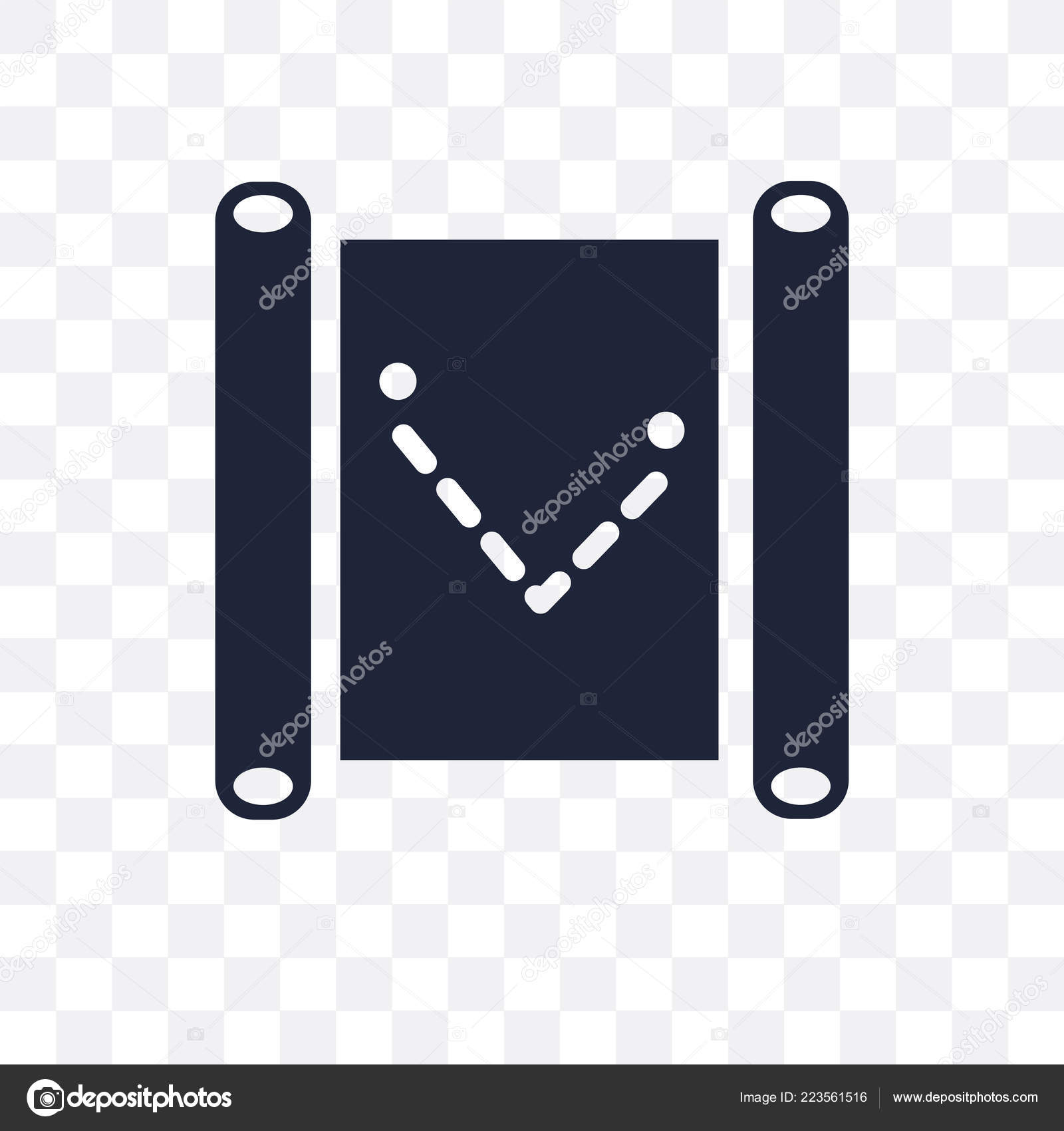 Rolled Map Transparent Icon Rolled Map Symbol Design Maps Locations ...