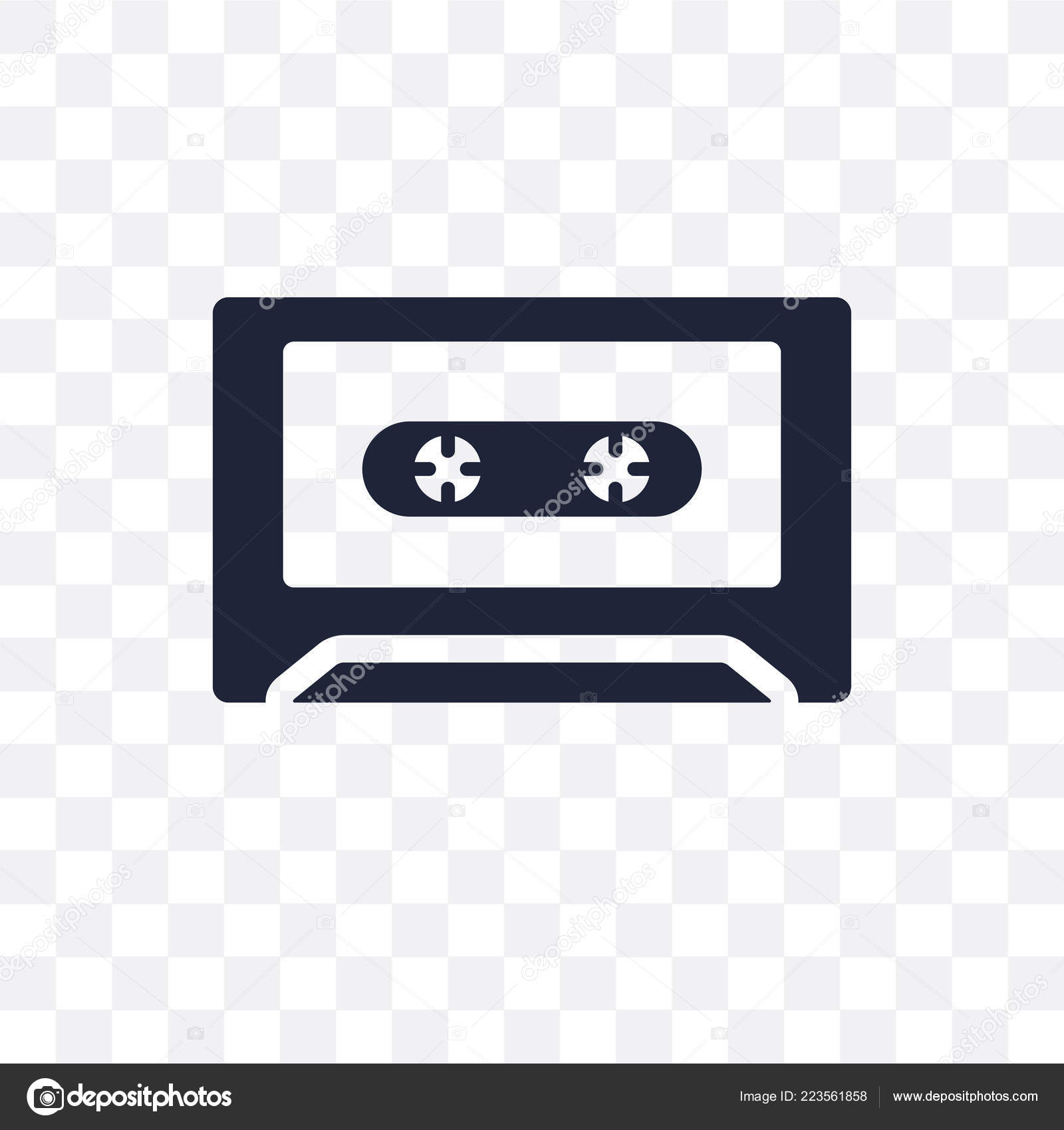 Cassette Transparent Icon Cassette Symbol Design Music Collection ...