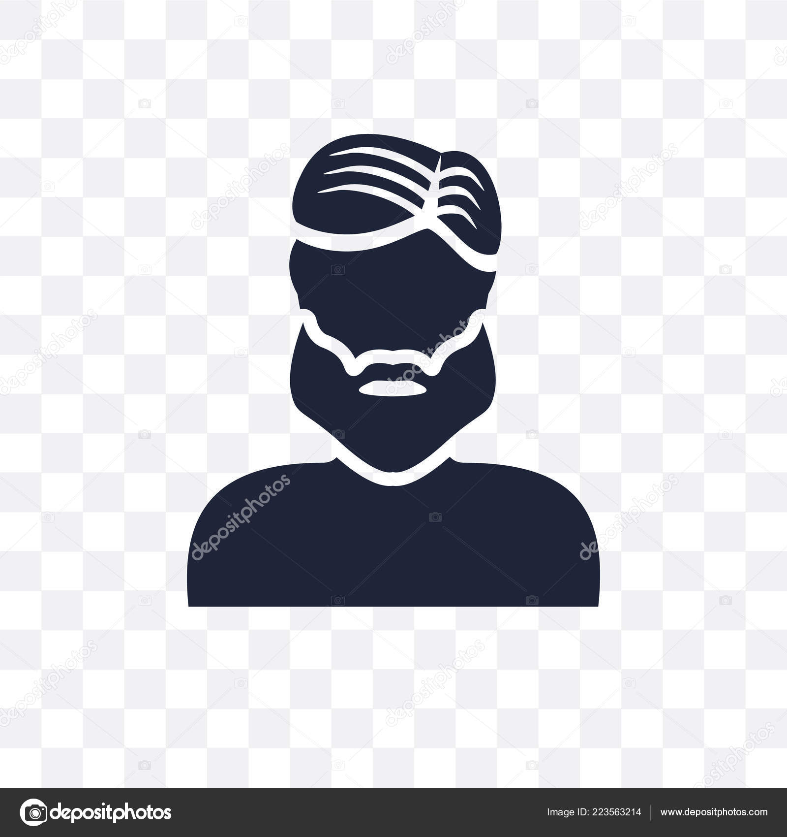 Man Face Beard Transparent Icon Man Face Beard Symbol Design Stock ...