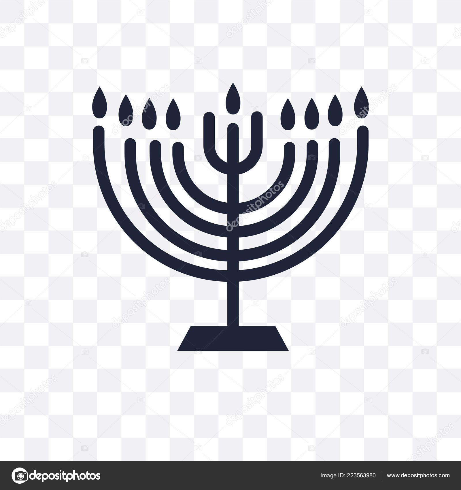 Menorah Transparent Icon Menorah Symbol Design Religion Collection Simple Element Stock Vector ...