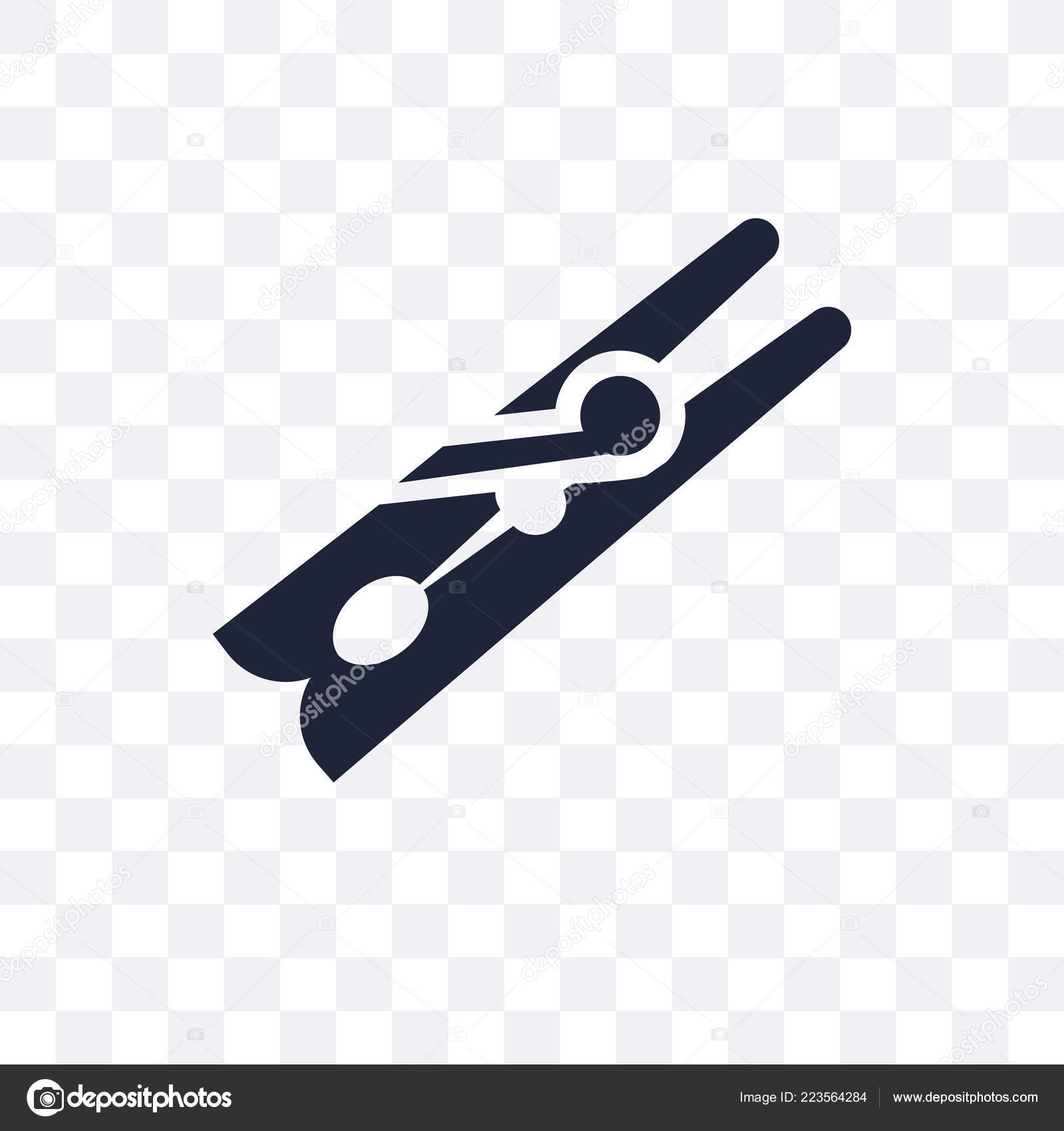 Clothespin Transparent Icon Clothespin Symbol Design Sew Collection Simple Element Stock Vector ...