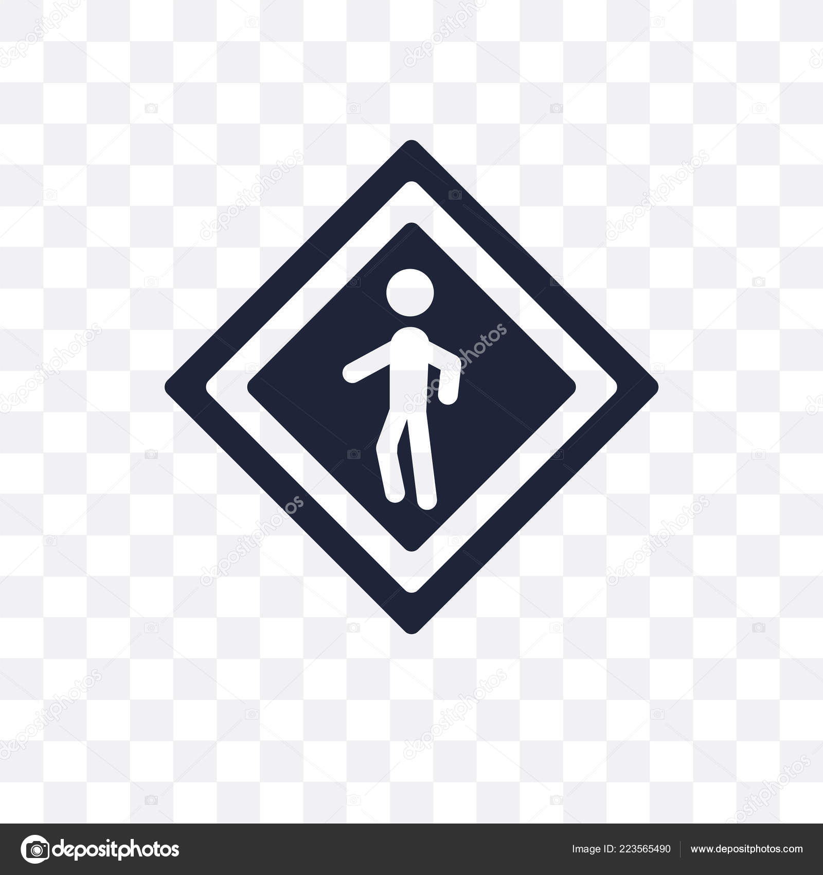 Pedestrian Sign Transparent Icon Pedestrian Sign Symbol Design Traffic ...