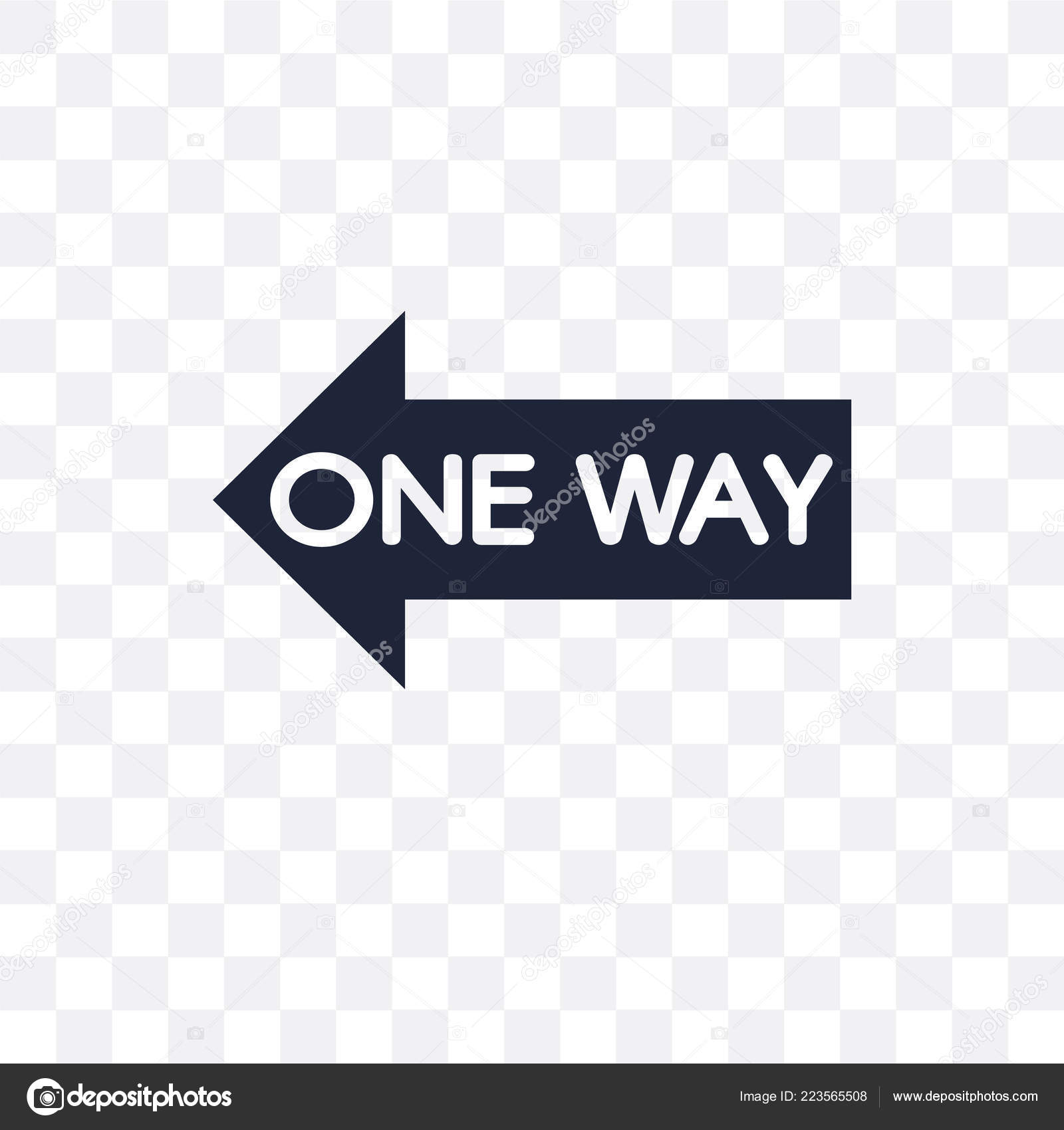 One Way Sign Transparent Icon One Way Sign Symbol Design Stock Vector ...