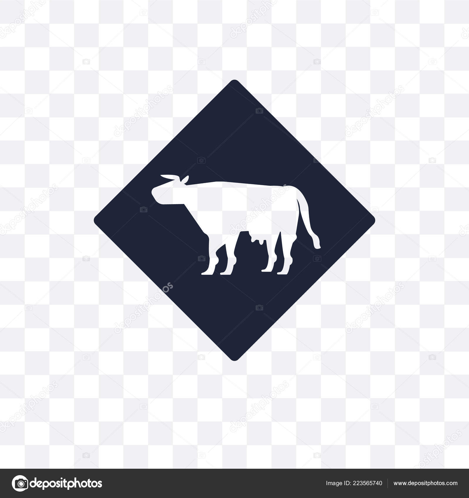Cattle Sign Transparent Icon Cattle Sign Symbol Design Traffic Signs ...
