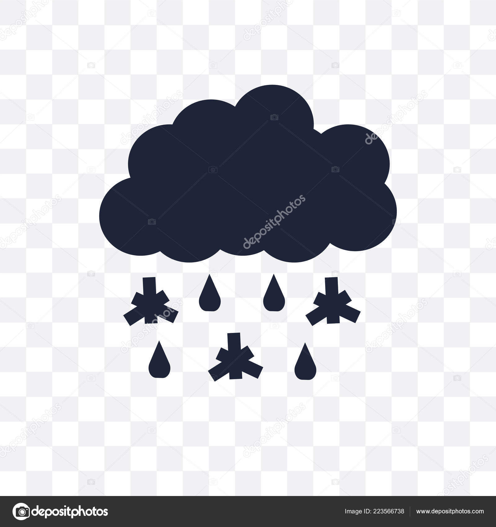 Sleet Transparent Icon Sleet Symbol Design Weather Collection Simple ...