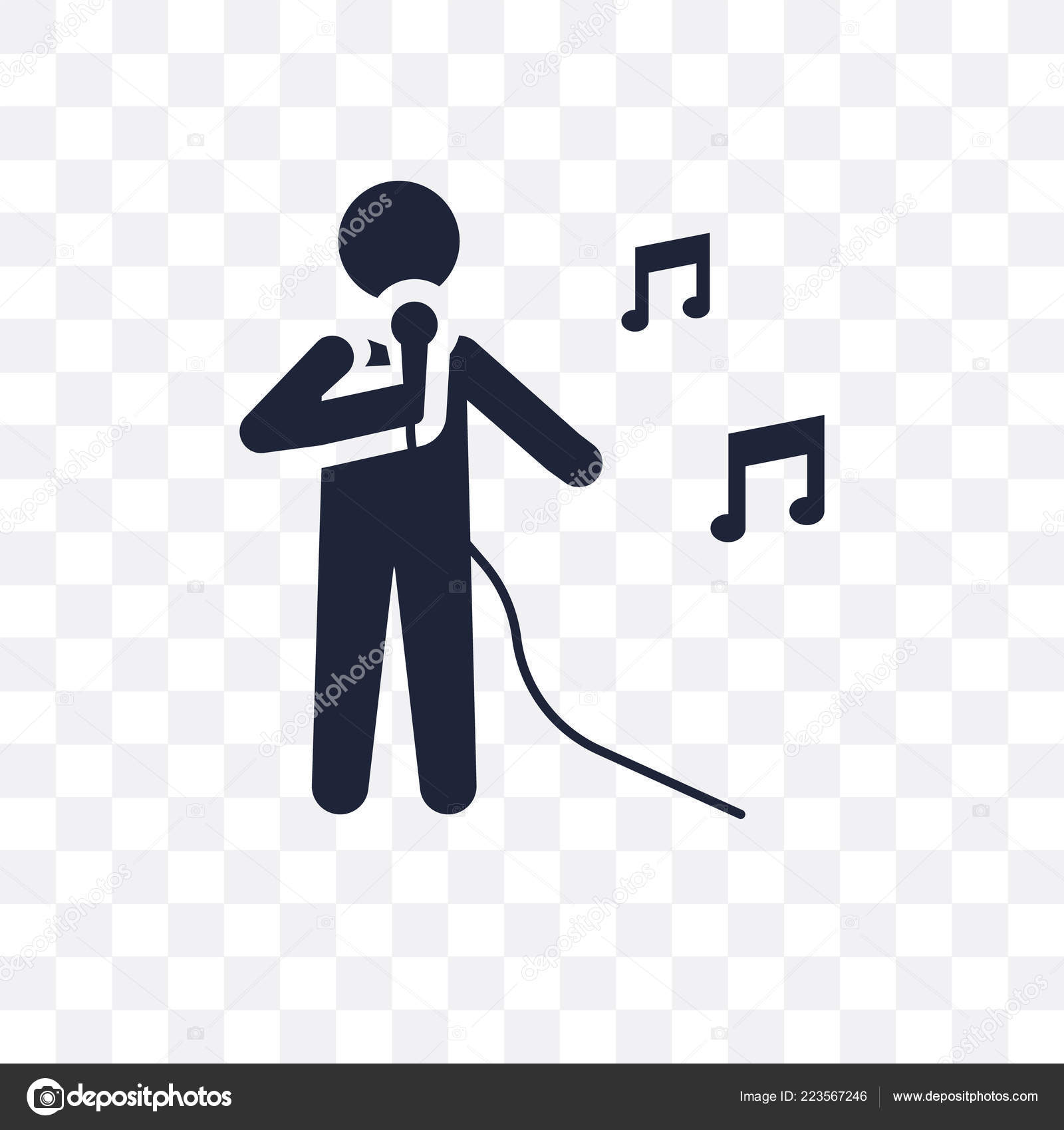 Singing Transparent Icon Singing Symbol Design Activity Hobbies ...