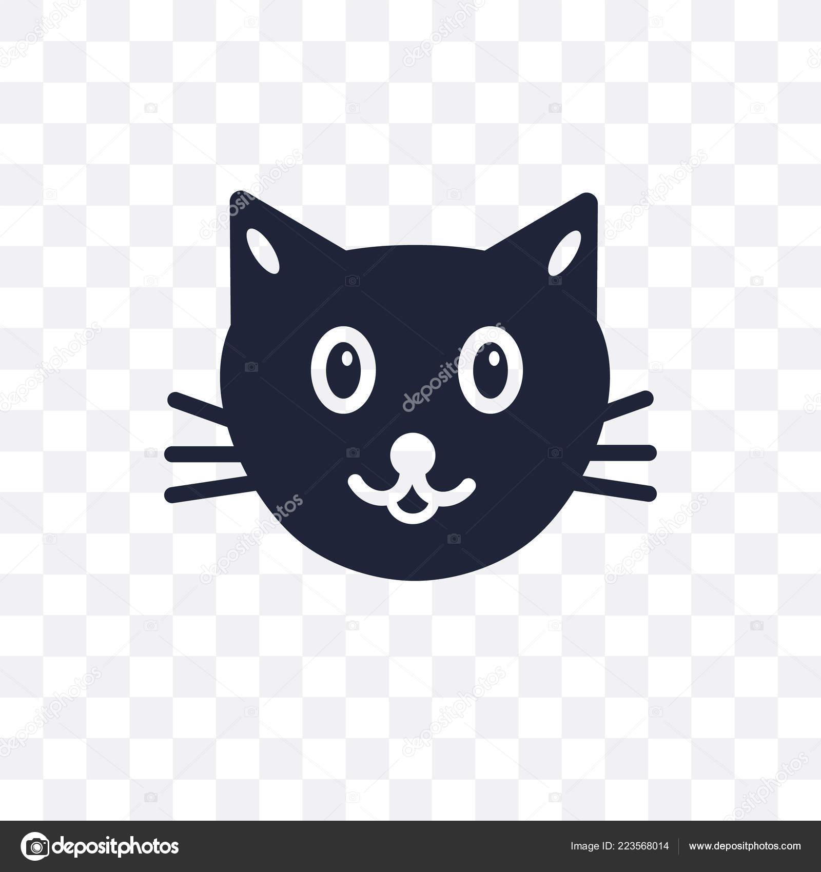 Cat Transparent Icon Cat Symbol Design Animals Collection Simple ...