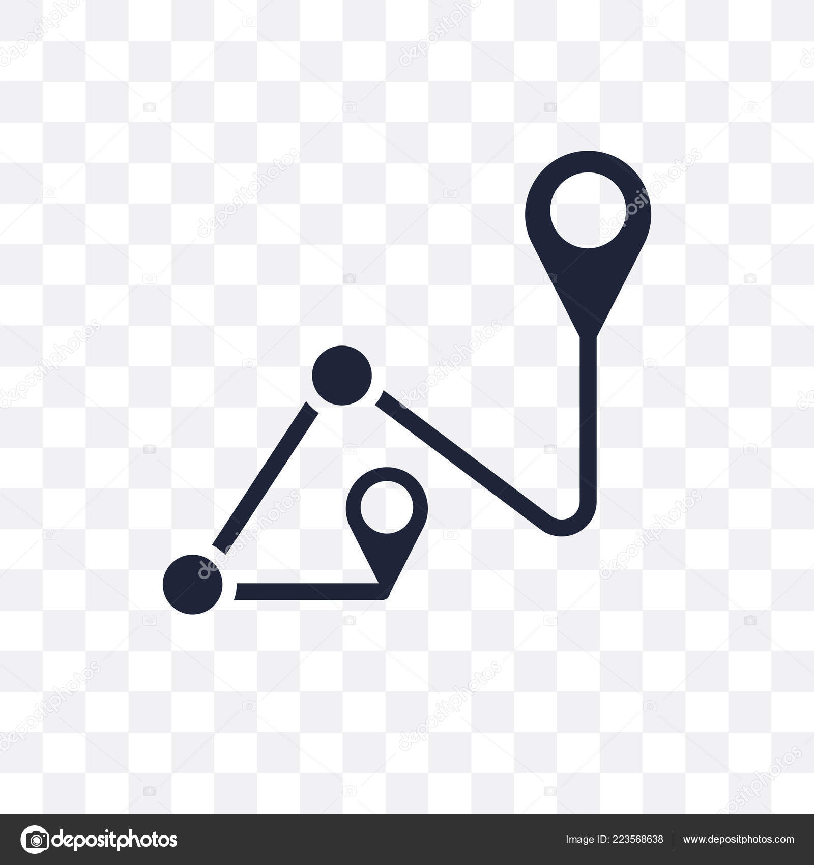 Route Transparent Icon Route Symbol Design Travel Collection Simple ...