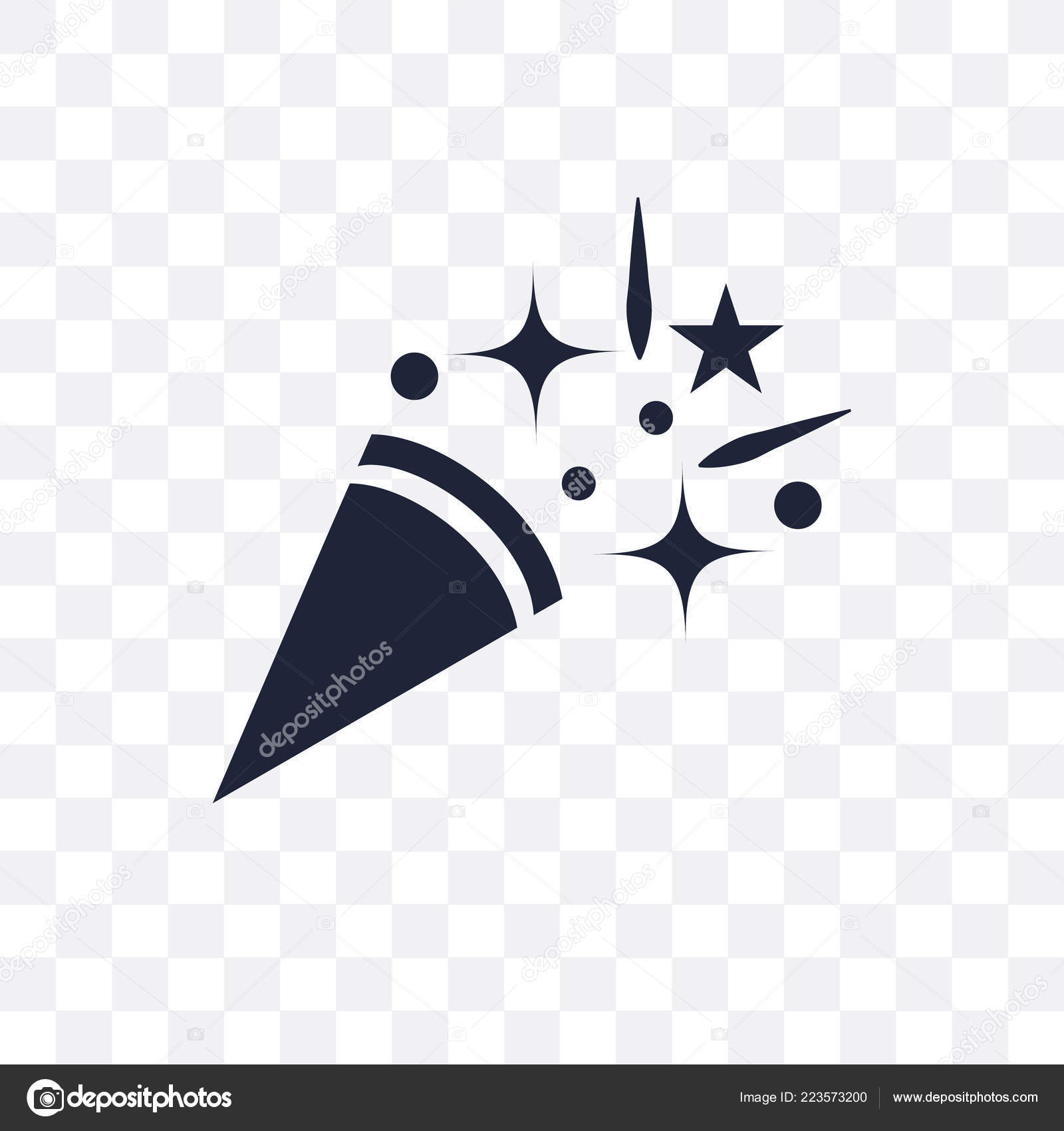 Confetti Transparent Icon Confetti Symbol Design Christmas Collection ...