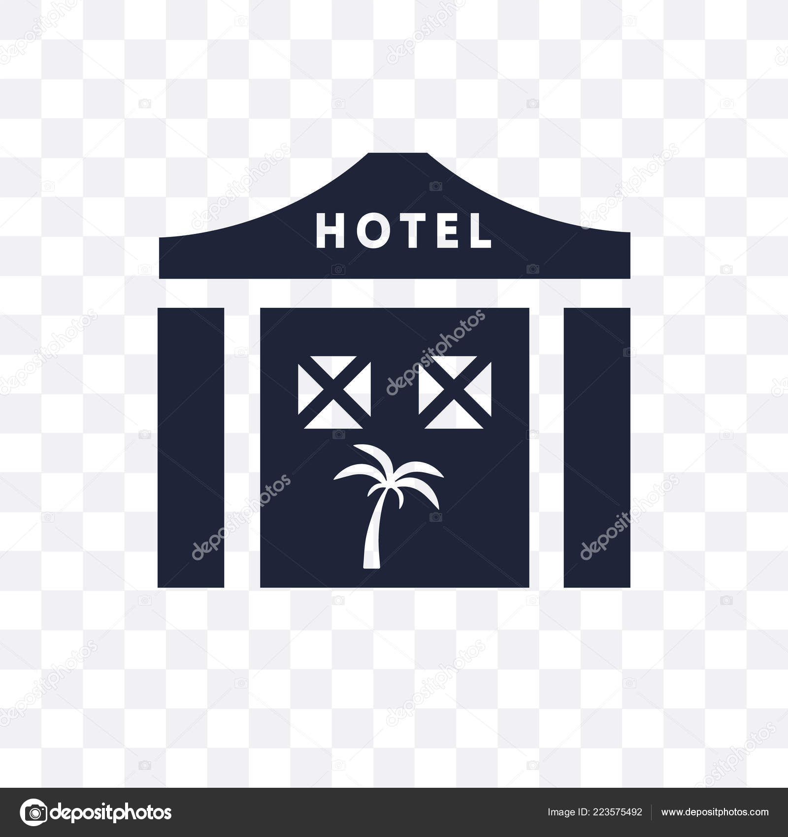 Beach Hotel Transparent Icon Beach Hotel Symbol Design Hotel Collection ...