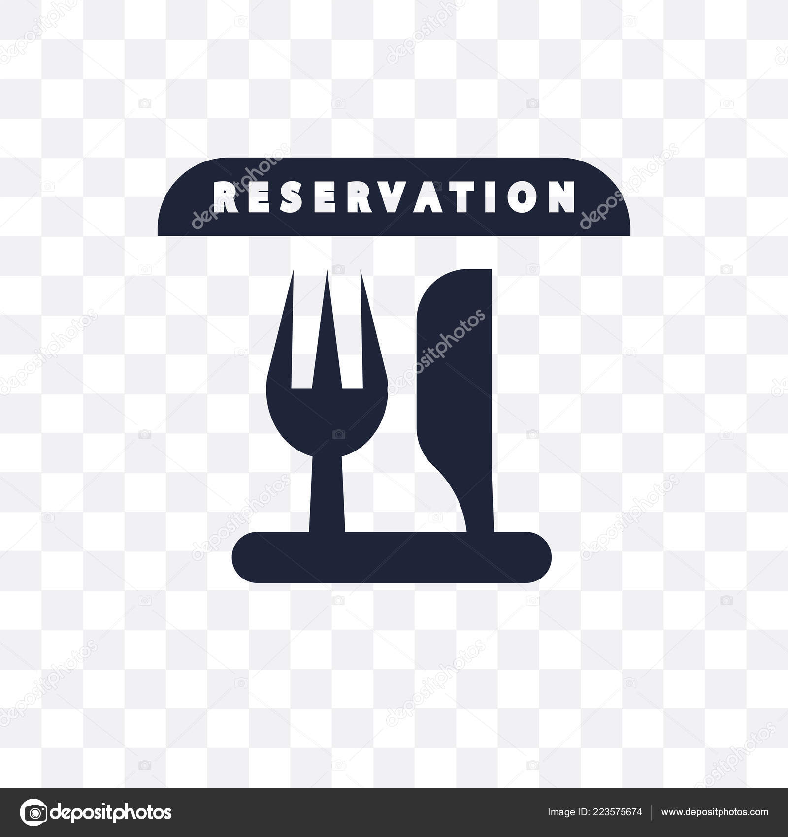 Reservation Transparent Icon Reservation Symbol Design Restaurant ...