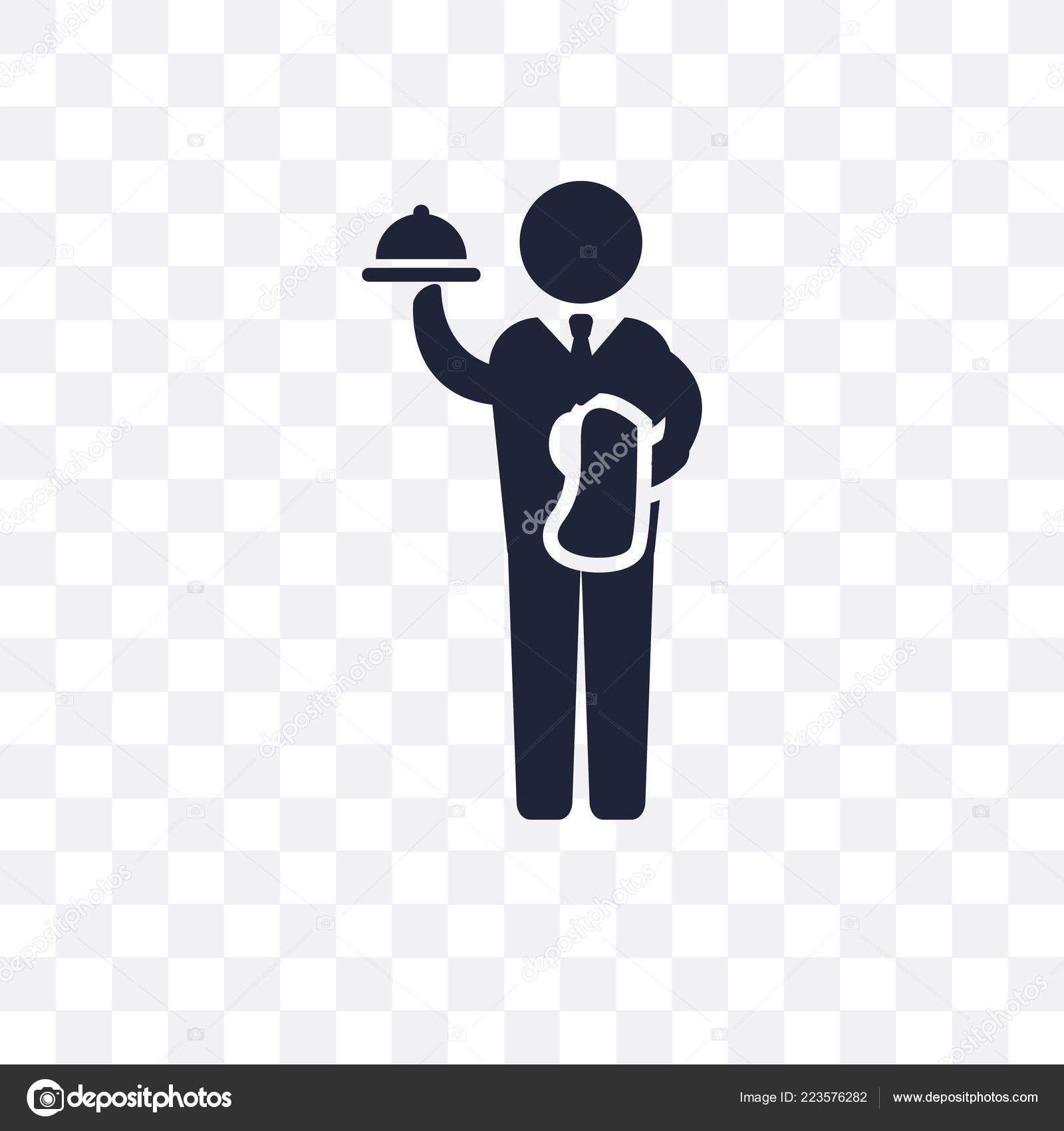Waiter Transparent Icon Waiter Symbol Design Professions Collection ...