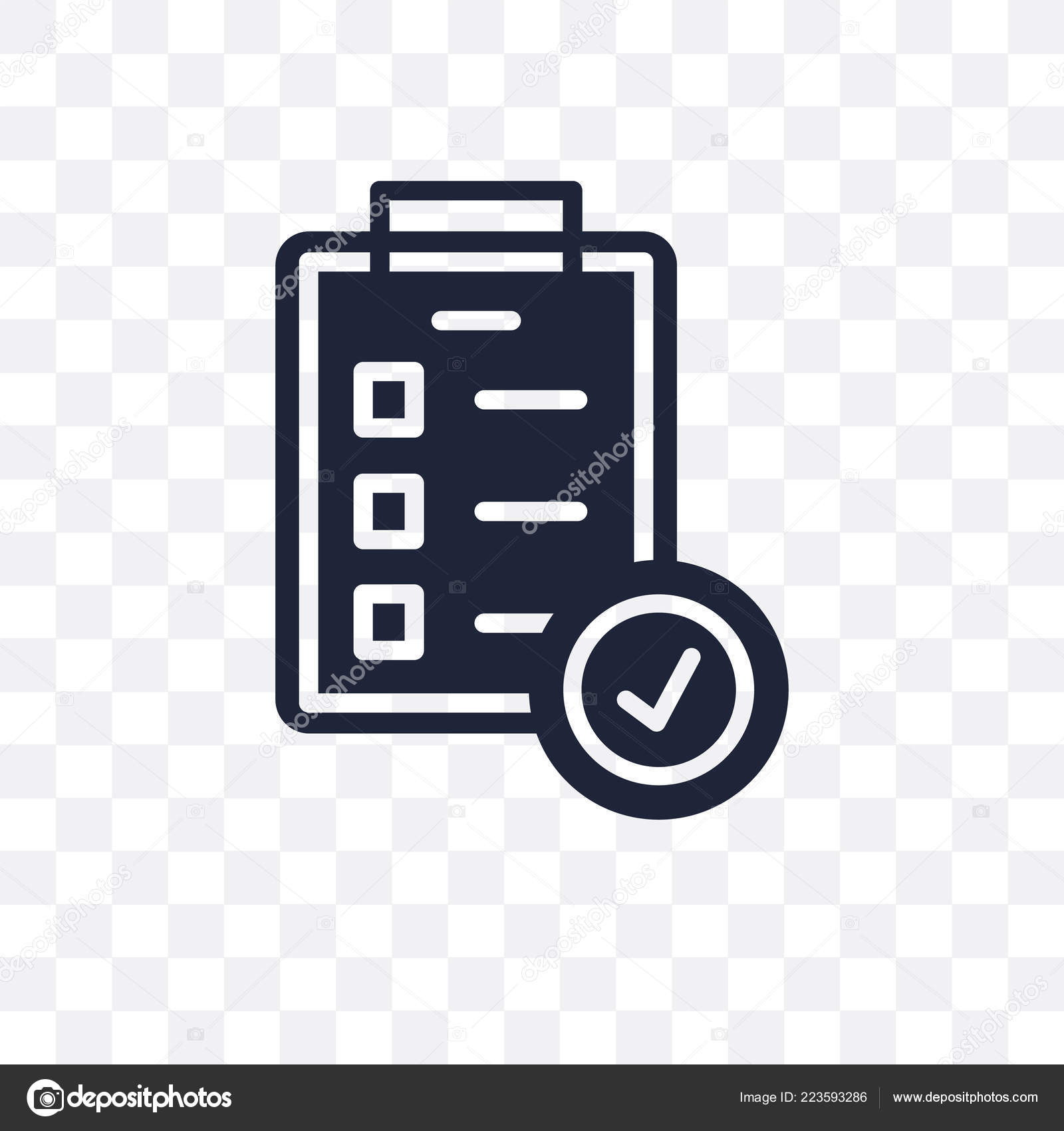 Lista Verificación Icono Transparente Check List Diseño Símbolos ...