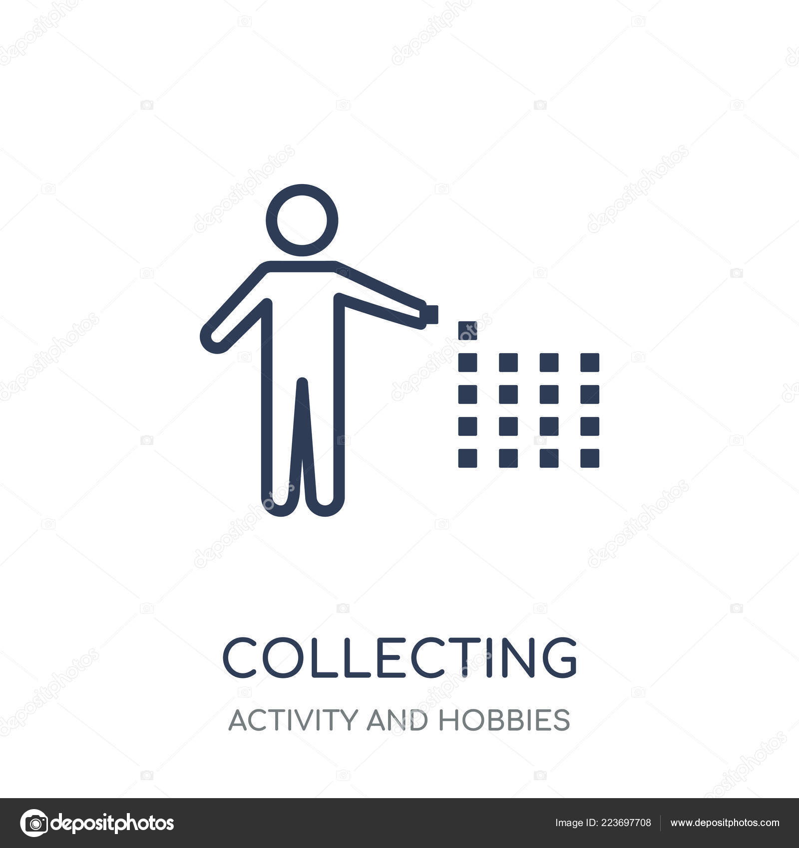 Collecting Icon Collecting Linear Symbol Design Activity Hobbies ...