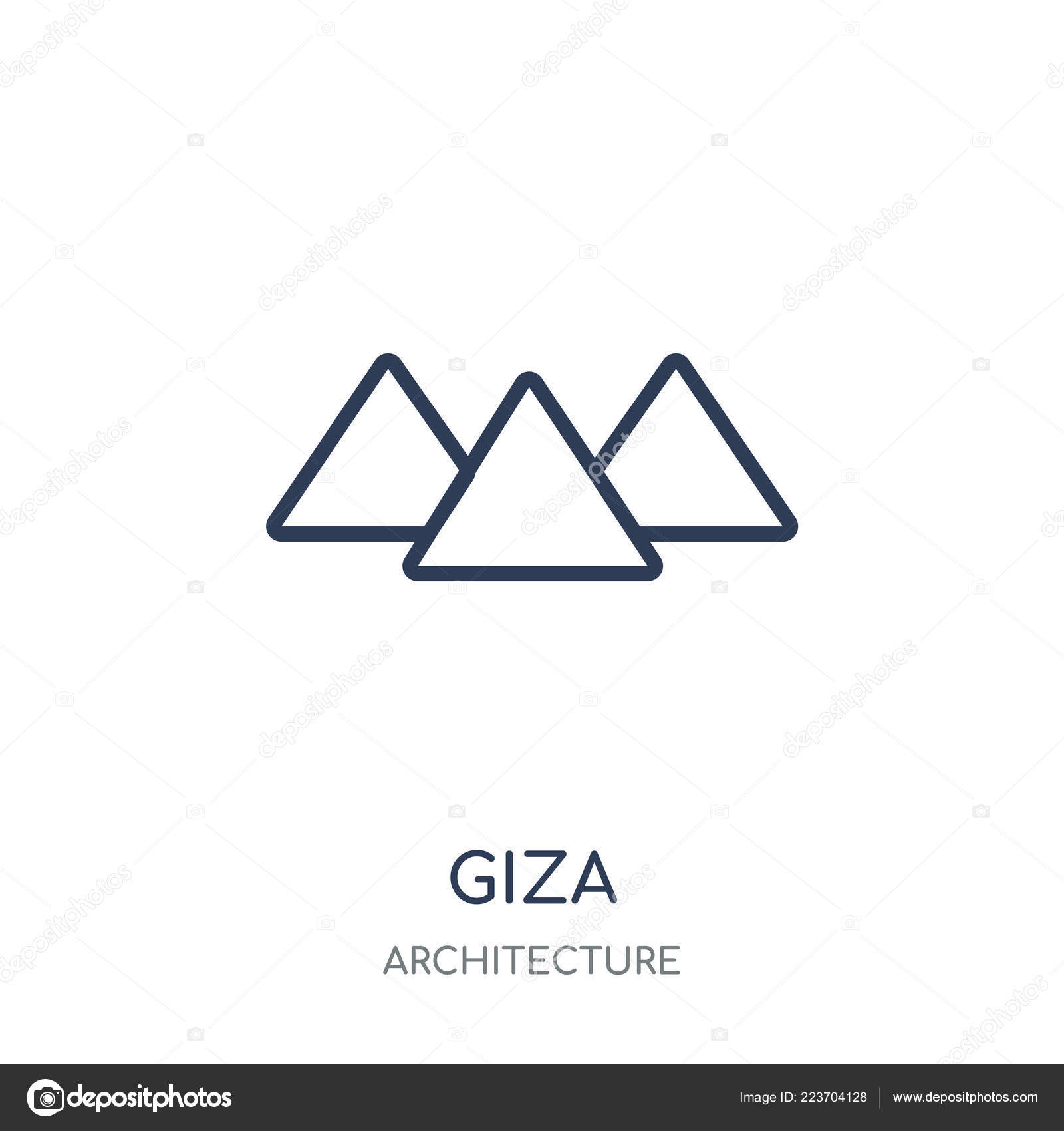 Giza Icon Giza Linear Symbol Design Architecture Collection Simple ...