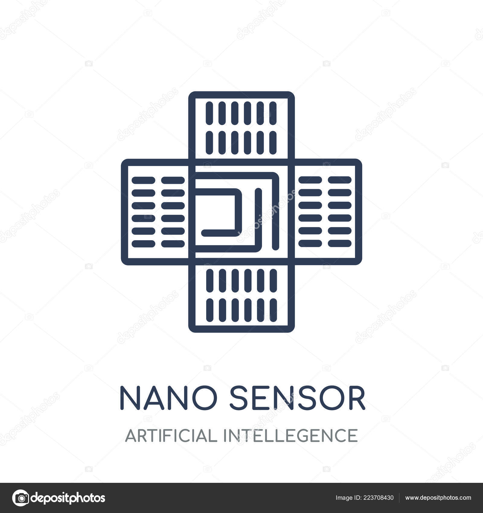 Nano Sensor Icon Nano Sensor Linear Symbol Design Artificial ...