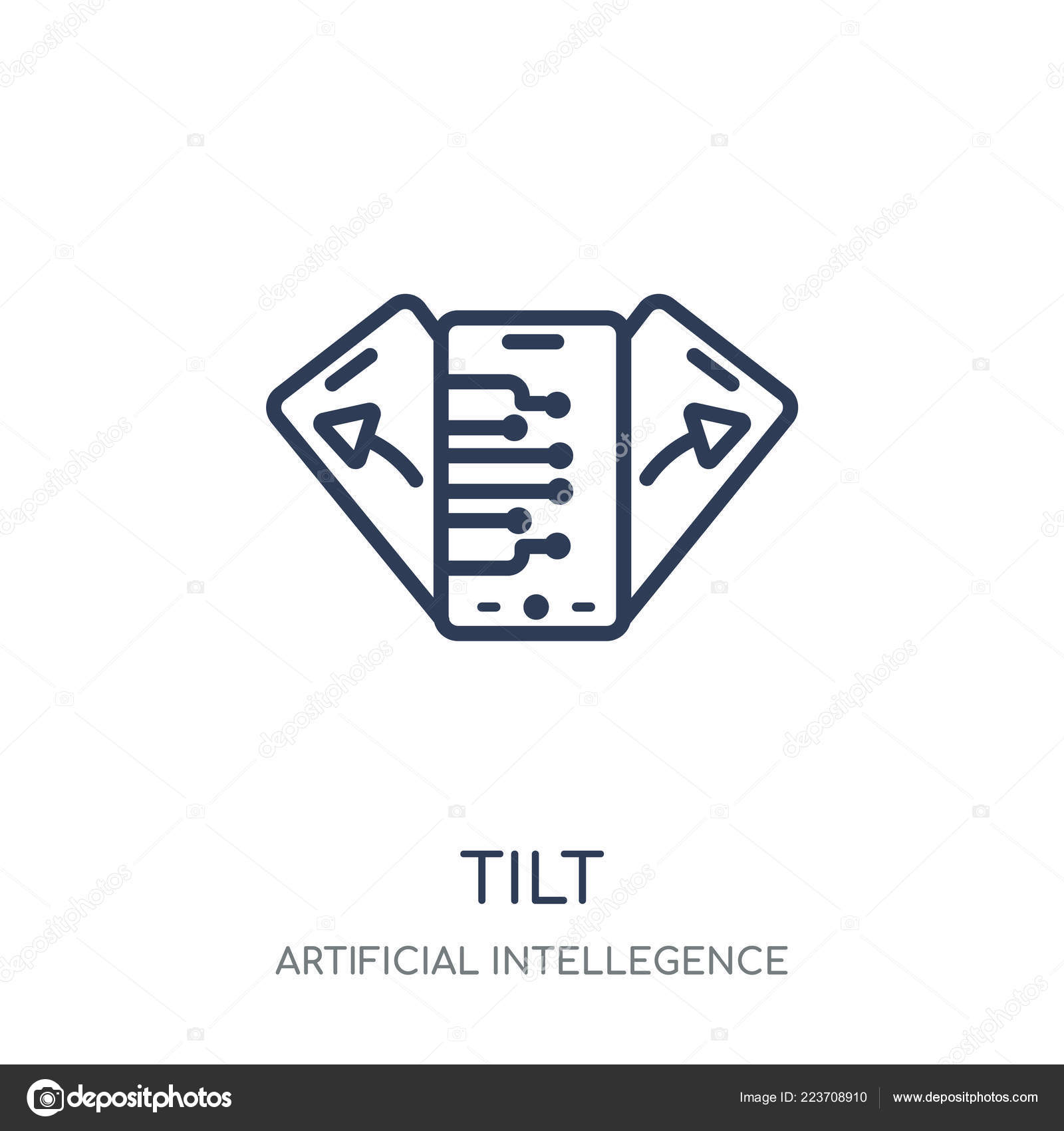 Tilt Icon Tilt Linear Symbol Design Artificial Intellegence Collection ...