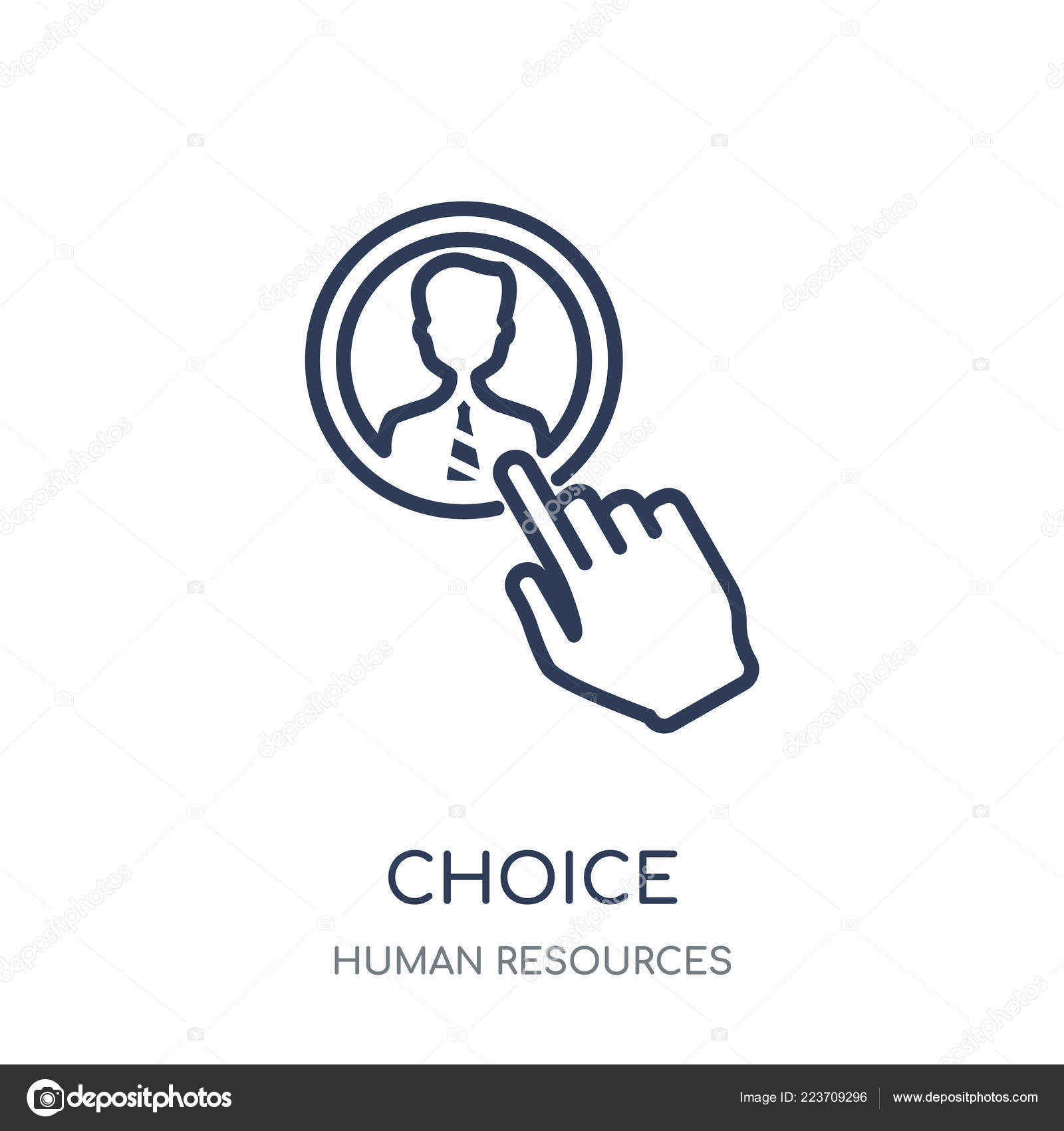 Choice Icon Choice Linear Symbol Design Human Resources Collection ...