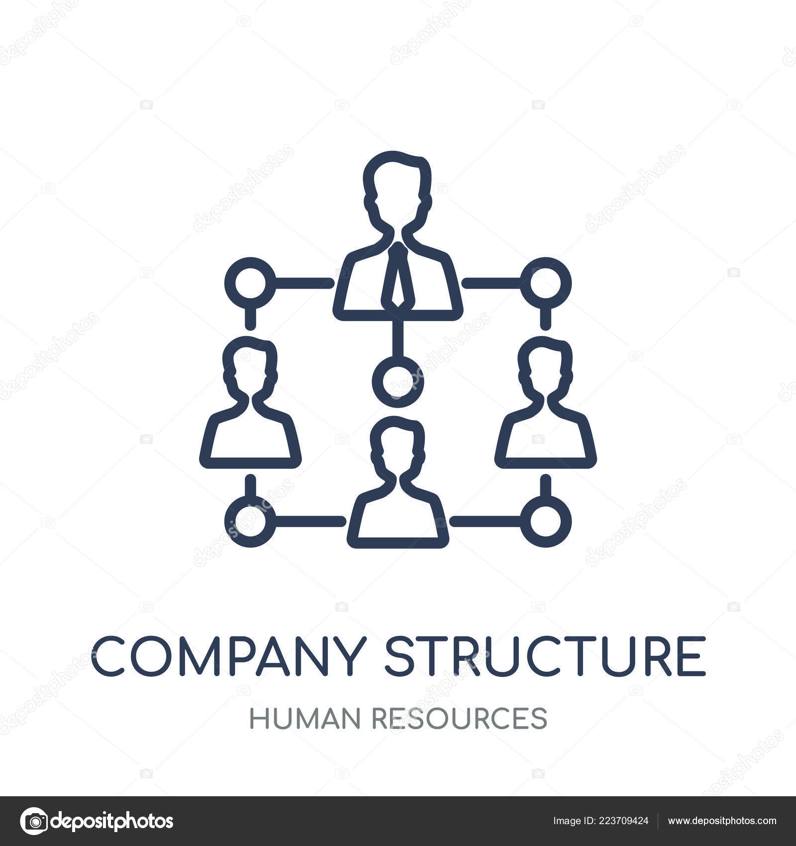 Company Structure Icon Company Structure Linear Symbol Design Human ...