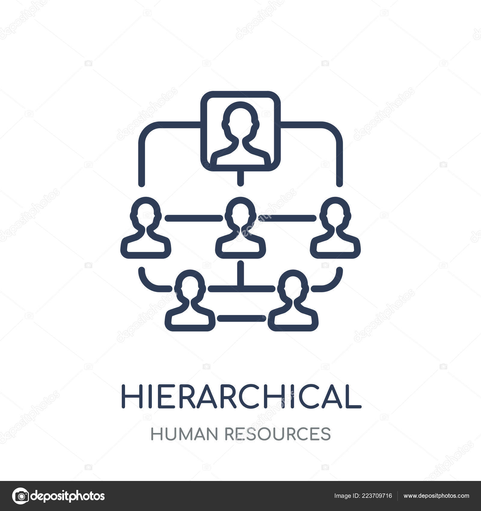 Hierarchical Structure Icon Hierarchical Structure Linear Symbol Design Human Resources Stock ...