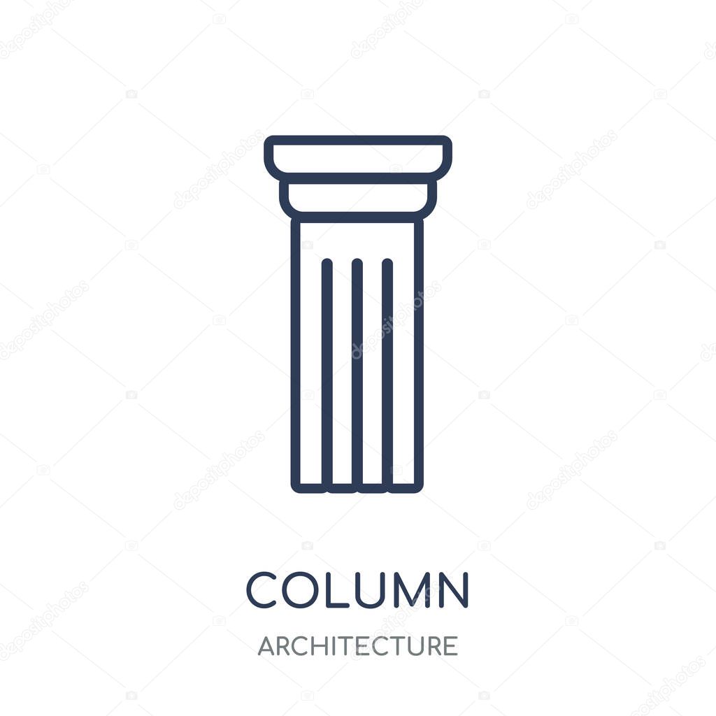 Icono de columna. Columna de diseño de símbolo lineal de la colección ...