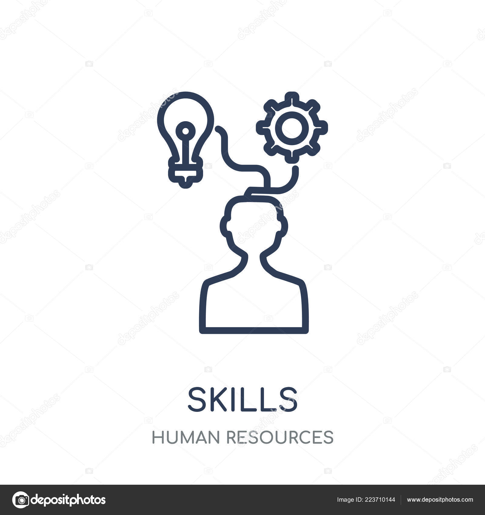 Skills Icon Skills Linear Symbol Design Human Resources Collection ...