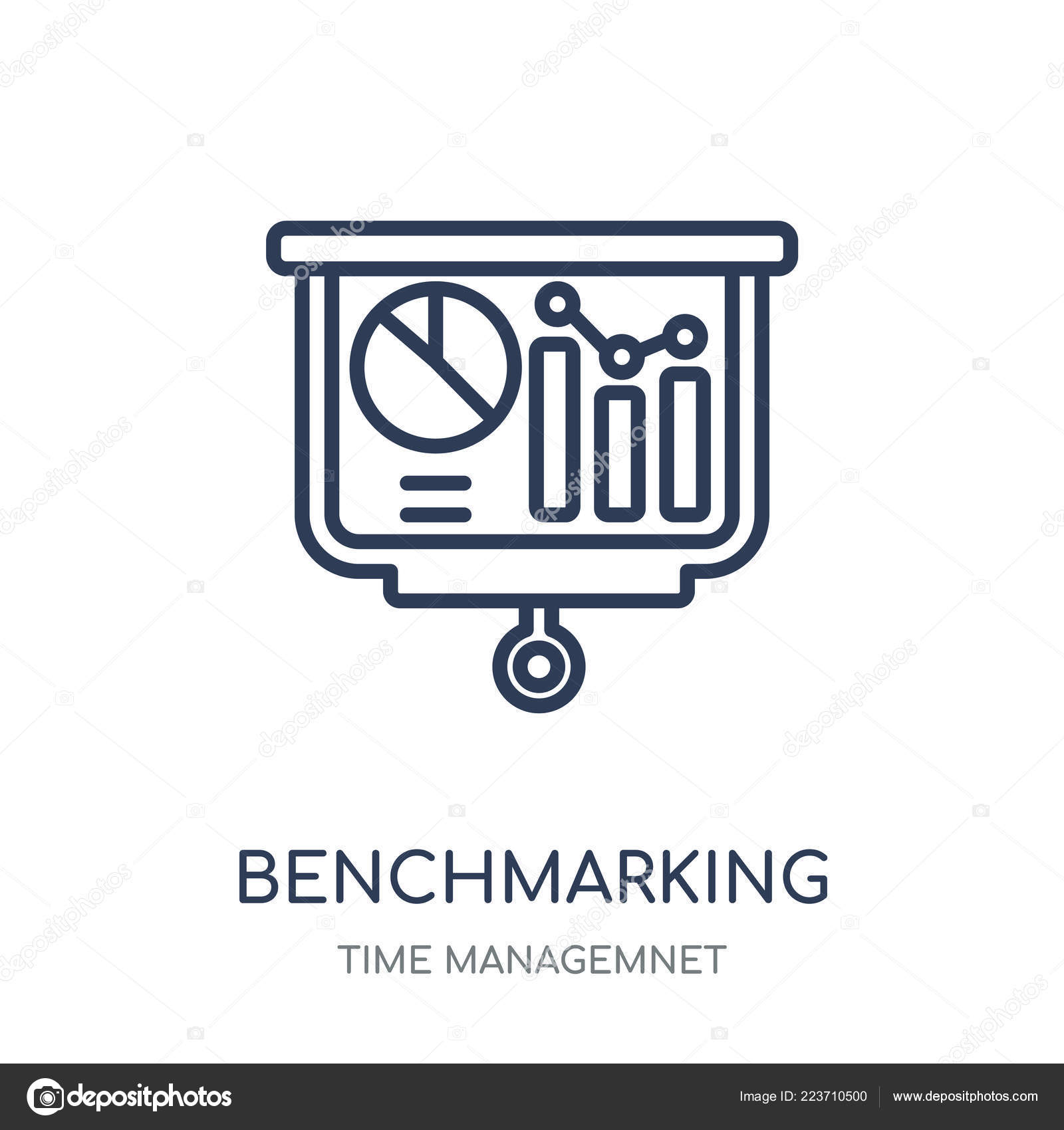 Image vectorielle Icône D'analyse Comparative Benchmarking Conception ...