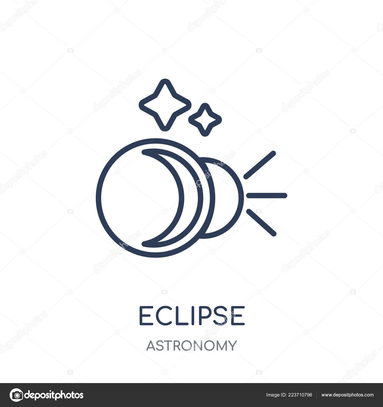 Eclipse Icon Eclipse Linear Symbol Design Astronomy Collection Stock ...