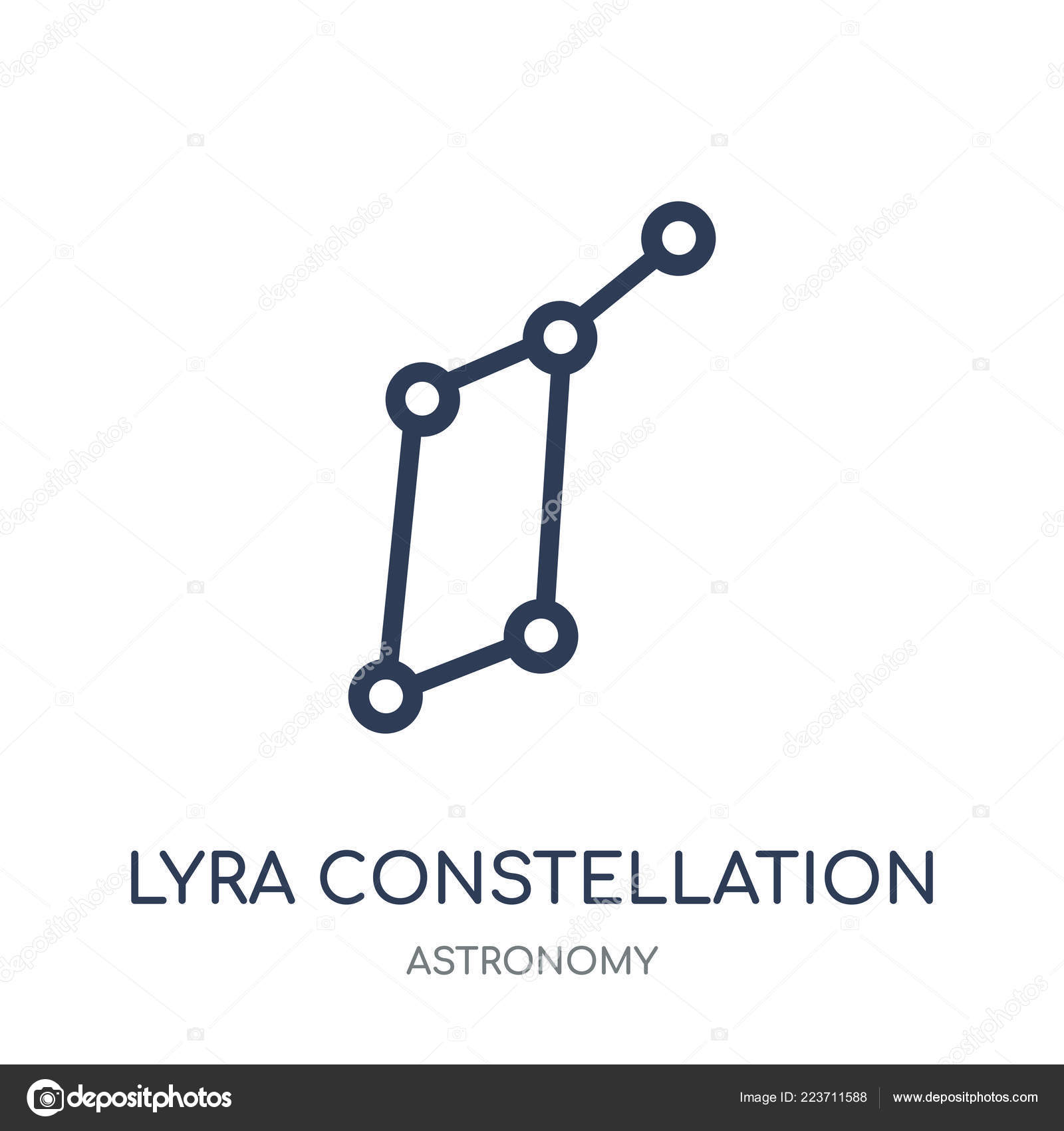 Lyra Constellation Icon Lyra Constellation Linear Symbol Design ...