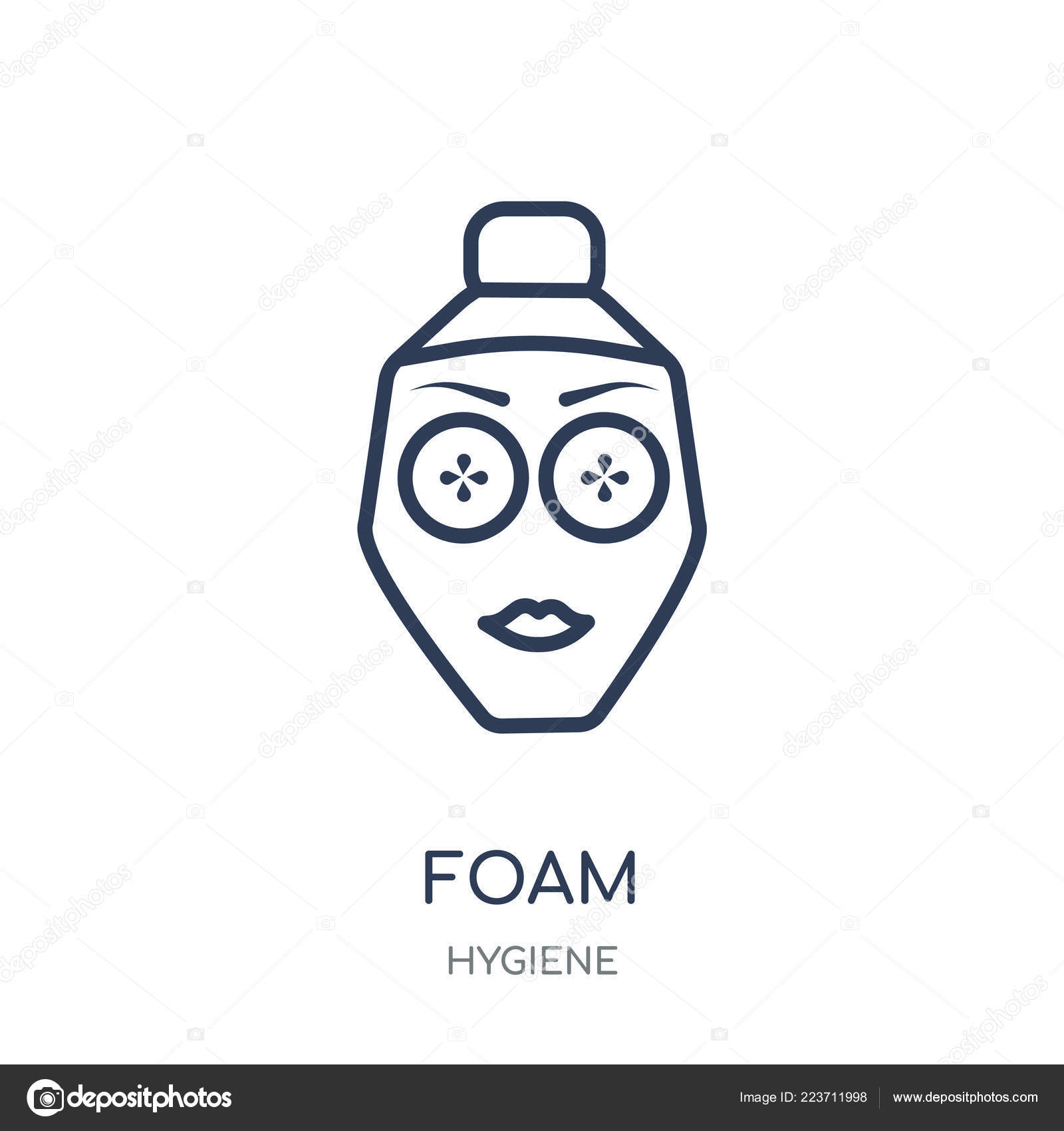 Foam Icon Foam Linear Symbol Design Hygiene Collection Simple Outline ...