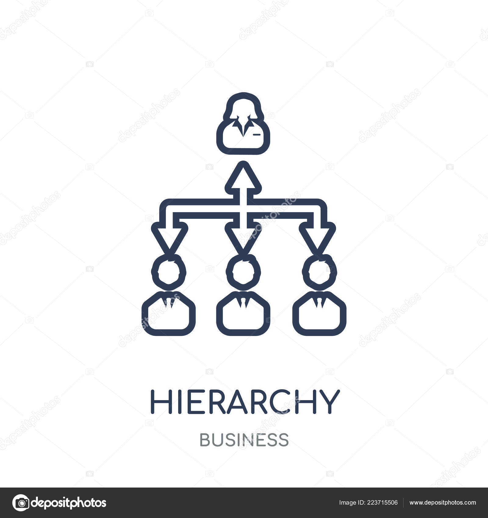 Hierarchy Icon Hierarchy Linear Symbol Design Business Collection Simple Outline Stock Vector by ...