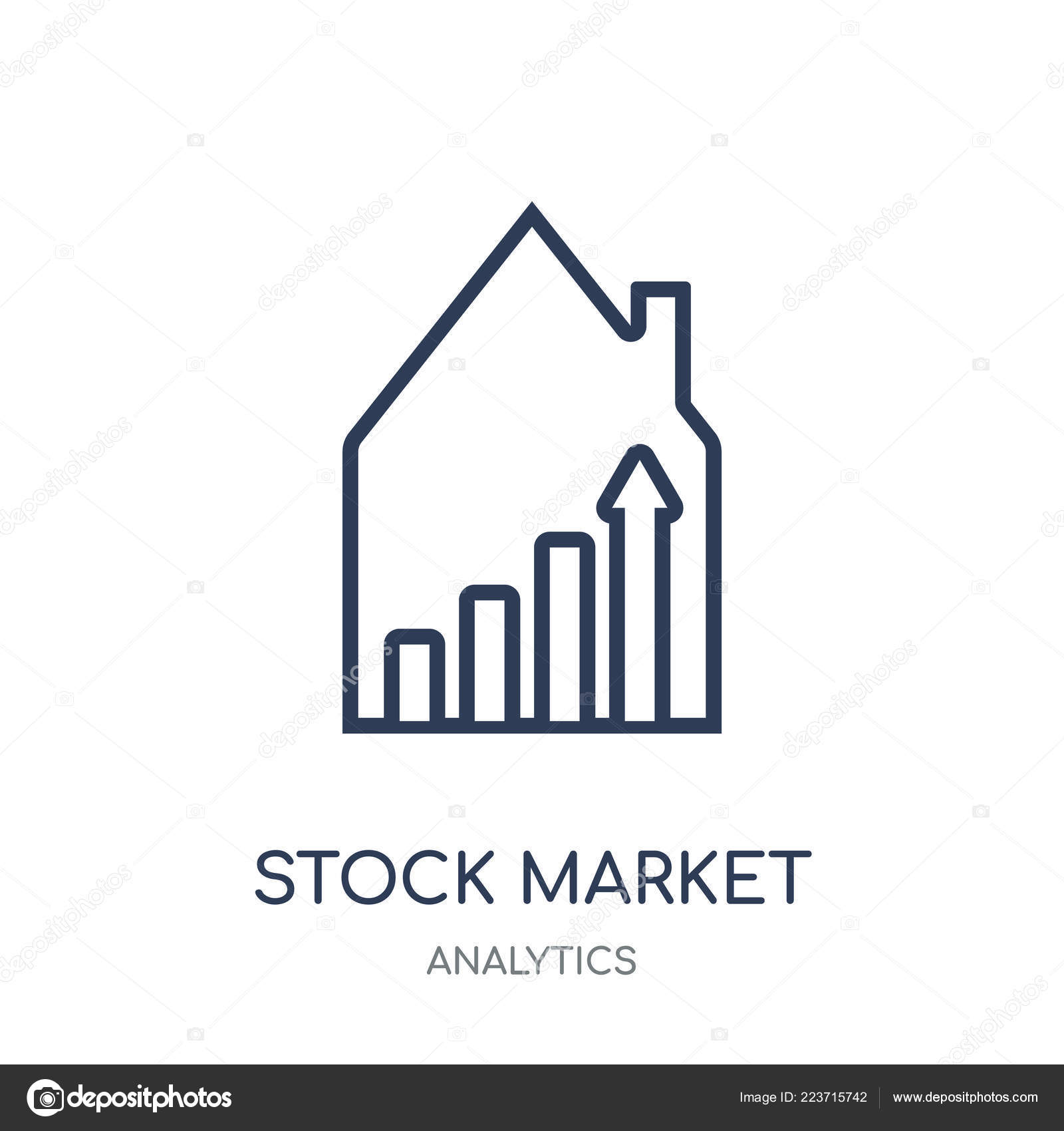 Stock Market Icon Stock Market Linear Symbol Design Analytics ...