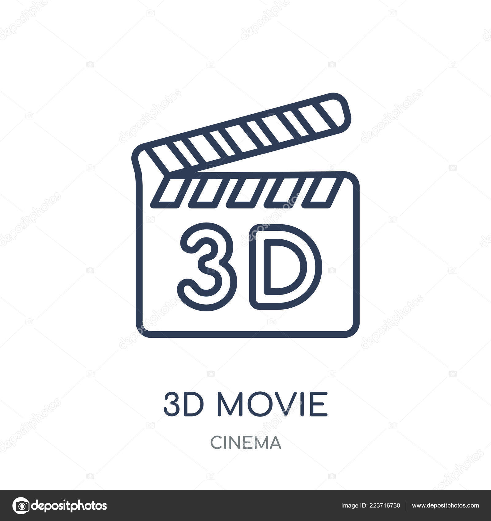 Movie Icon Movie Linear Symbol Design Cinema Collection Simple Outline Stock Vector by ...